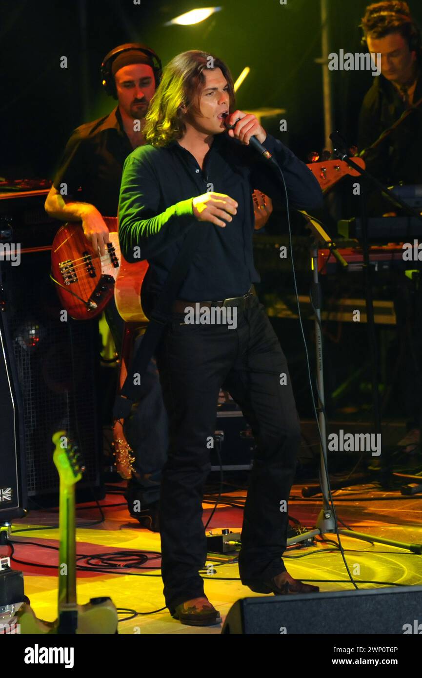 Milan Italy 13/09/2008 : Gianluca Grignani, Italian singer ,during the ...