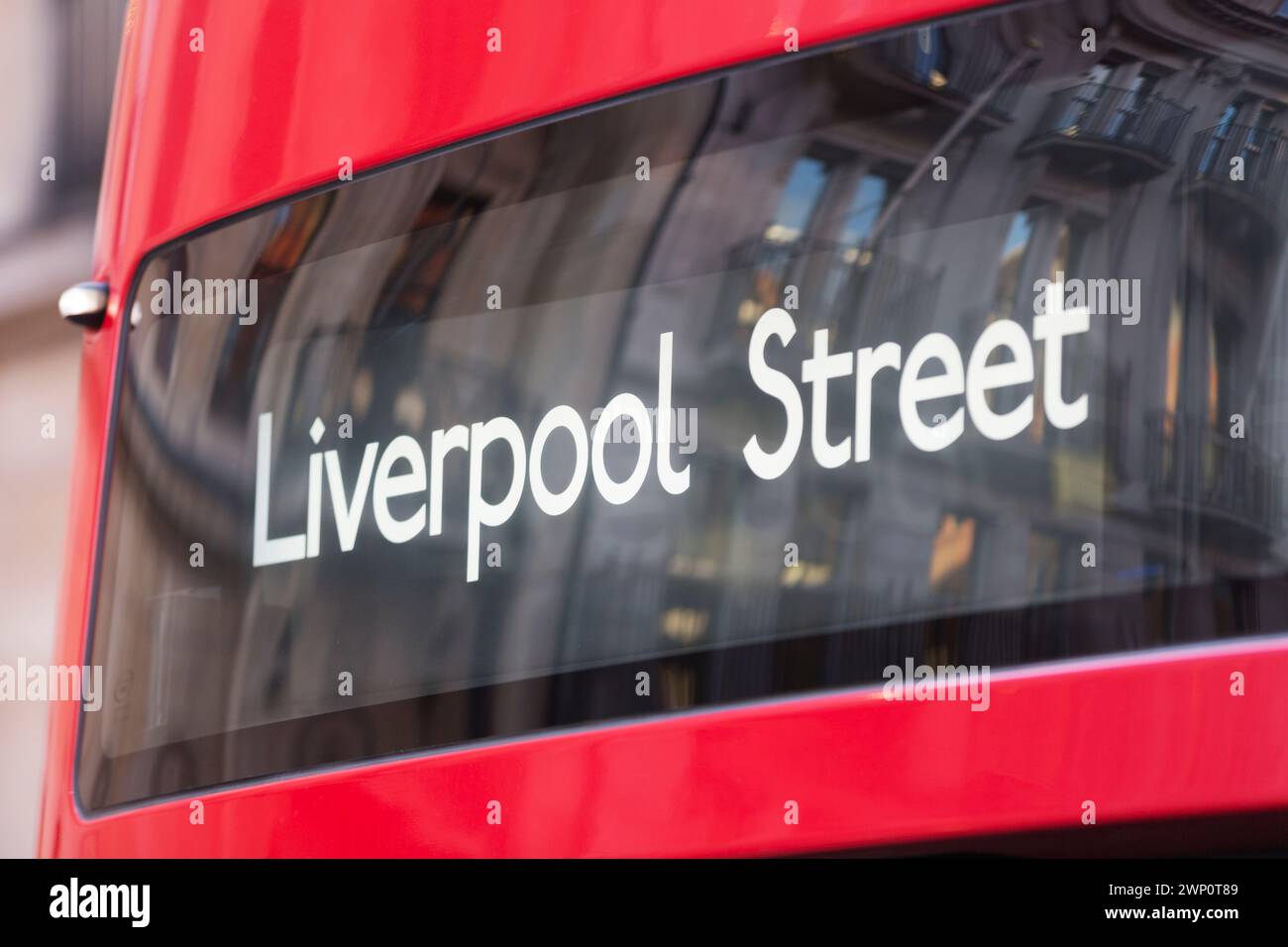 London red bus sign hi-res stock photography and images - Alamy