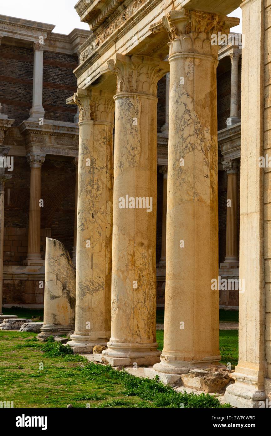 Sardis ancient city. Historic ancient city building. Historical ...