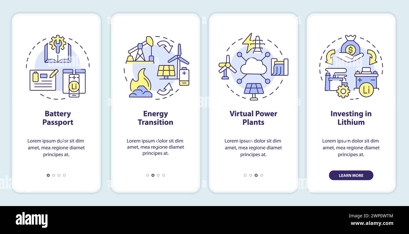 Energy Innovation Onboarding Mobile App Screen Stock Vector Image And Art