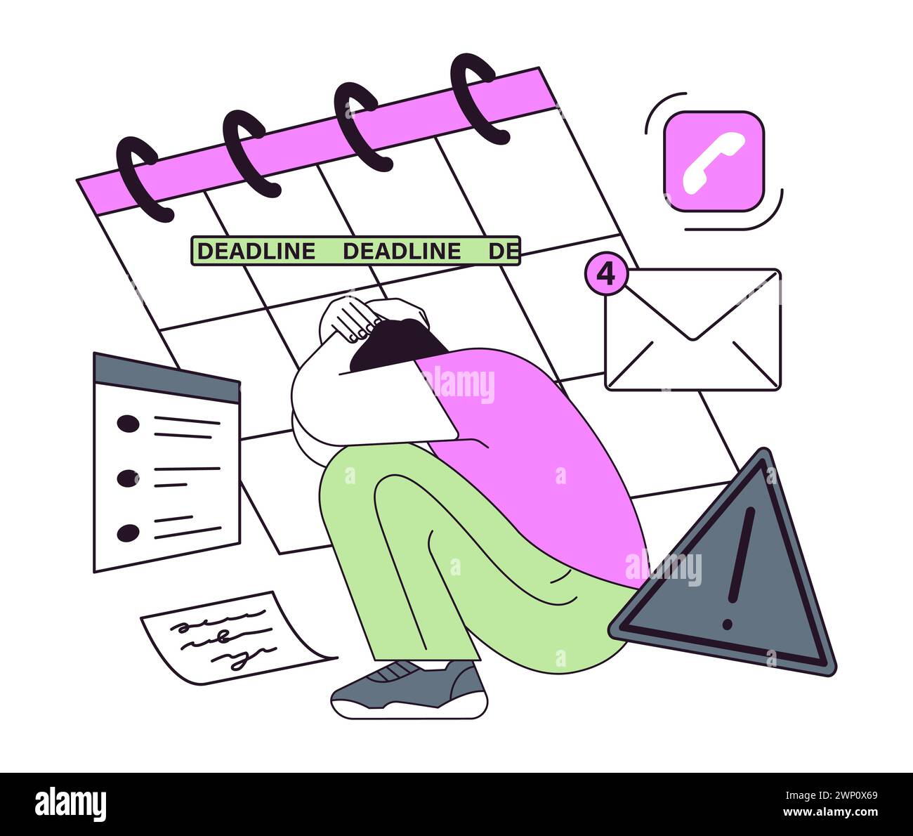 Employee efficiency. Business employee productive multitasking. Time ...