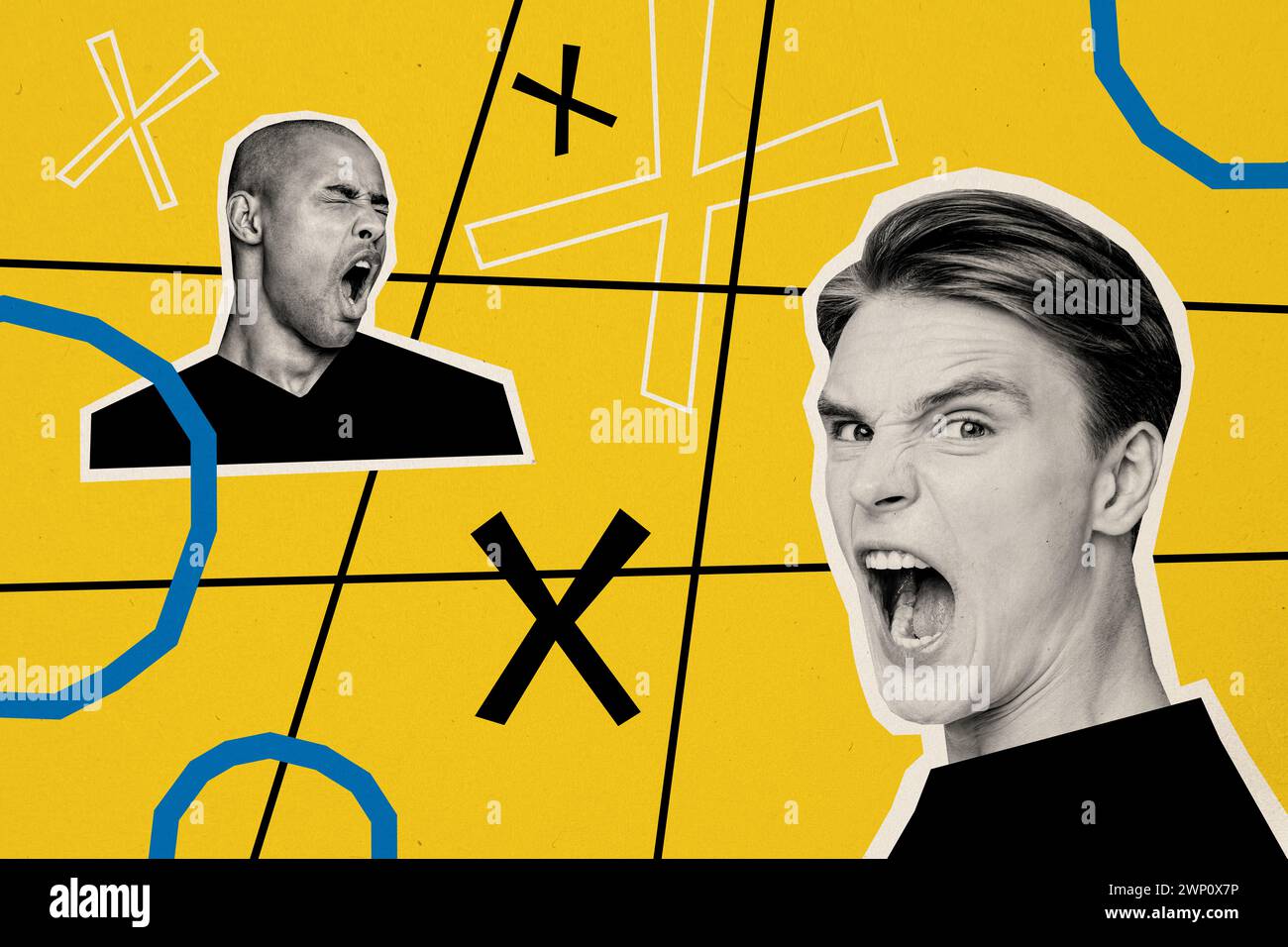 Trend artwork composite sketch image photo collage of silhouette young ...