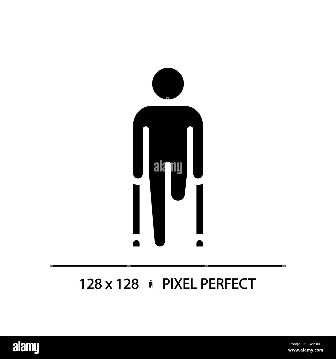 Leg amputation black glyph icon Stock Vector Image & Art - Alamy