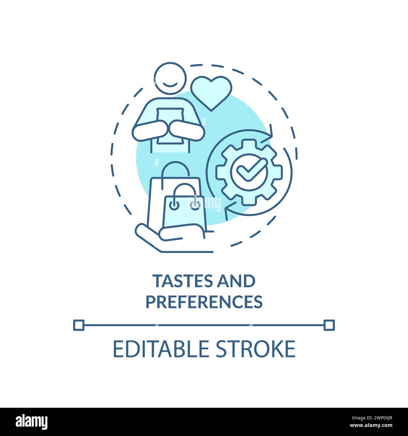 Tastes and preferences soft blue concept icon Stock Vector Image & Art ...