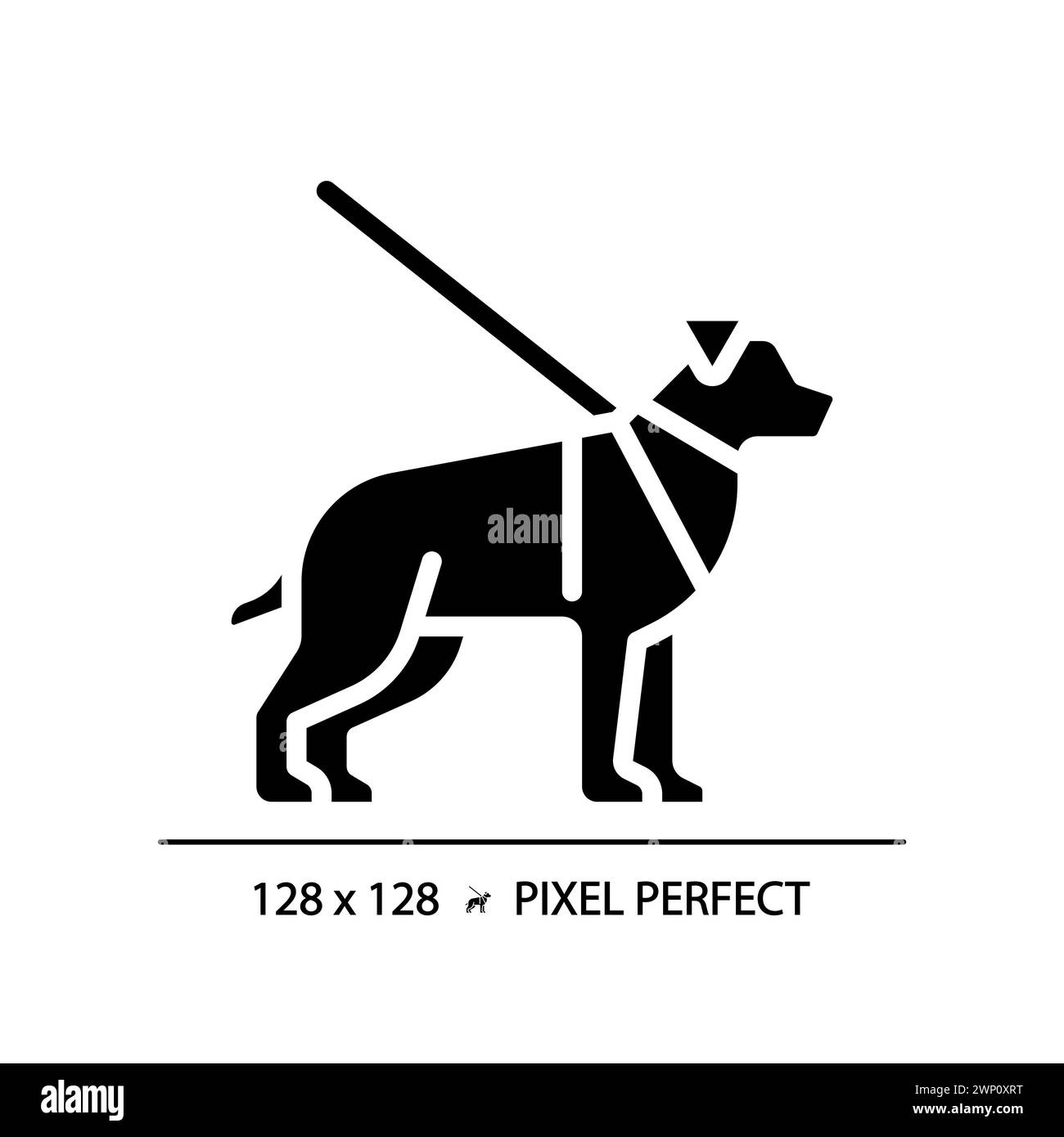 Dog guide silhouette hi-res stock photography and images - Alamy