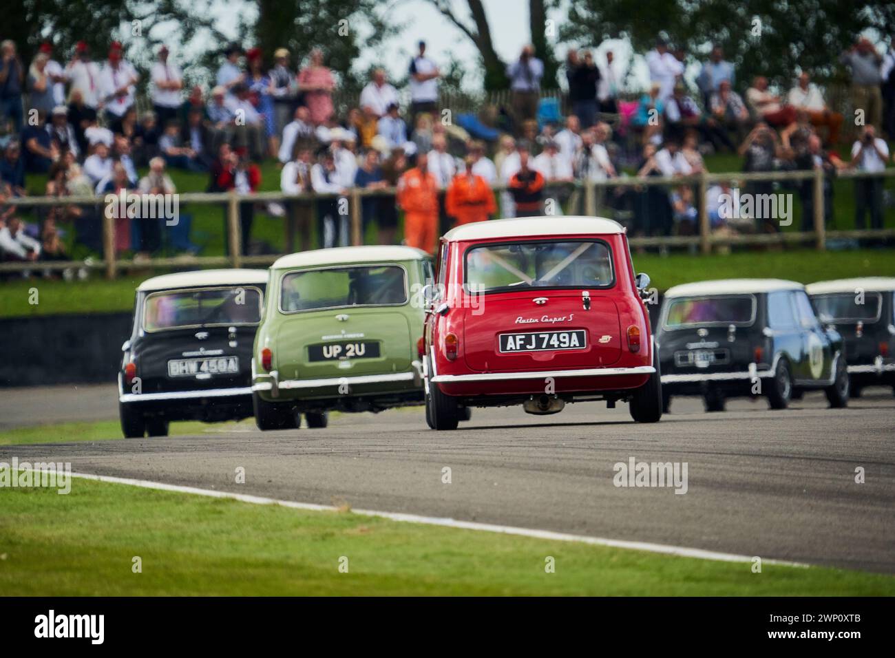 John Whitmore Mini Cooper S action, Goodwood Revival 2021 Stock Photo ...