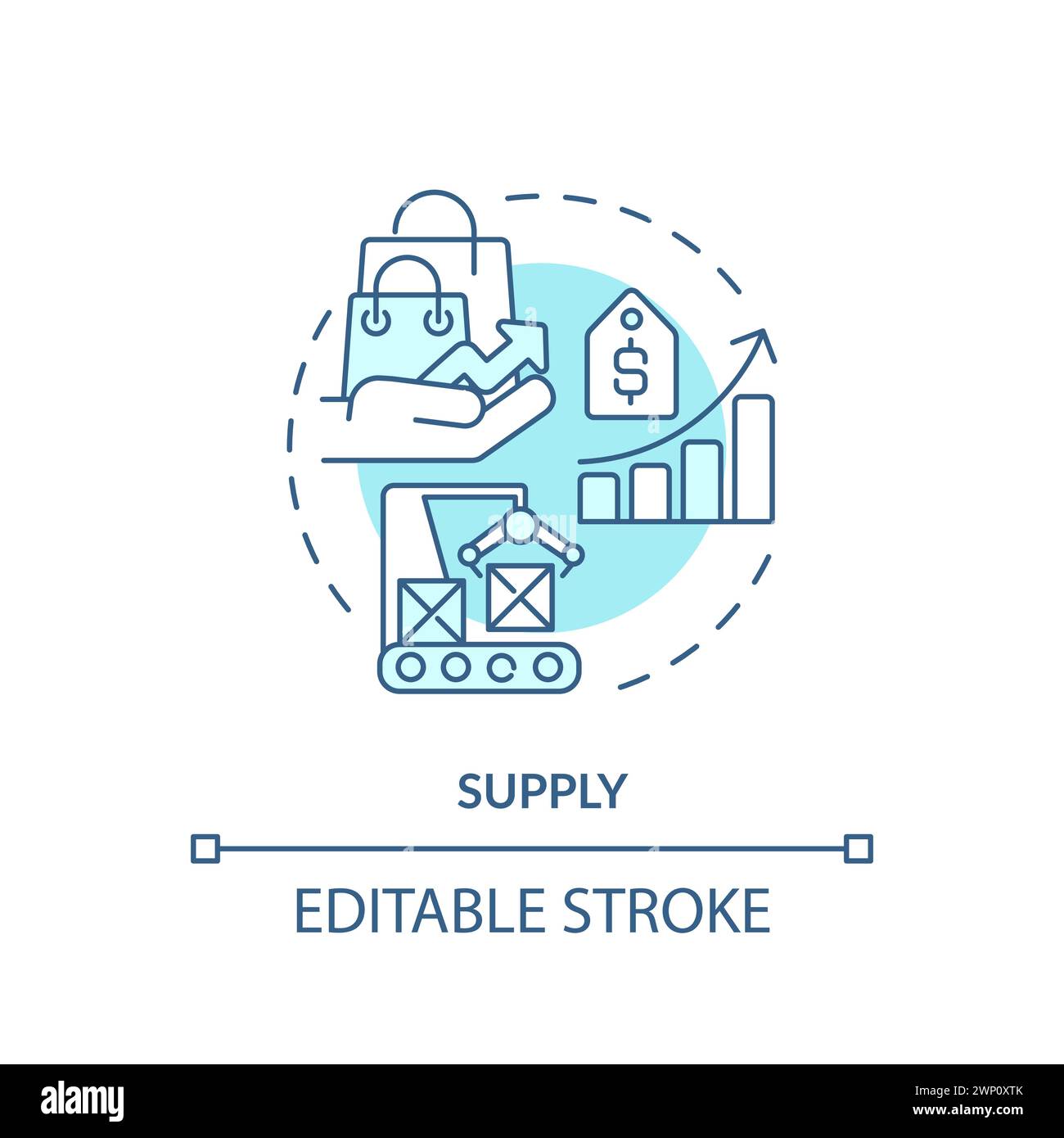 Supply Soft Blue Concept Icon Stock Vector Image And Art Alamy
