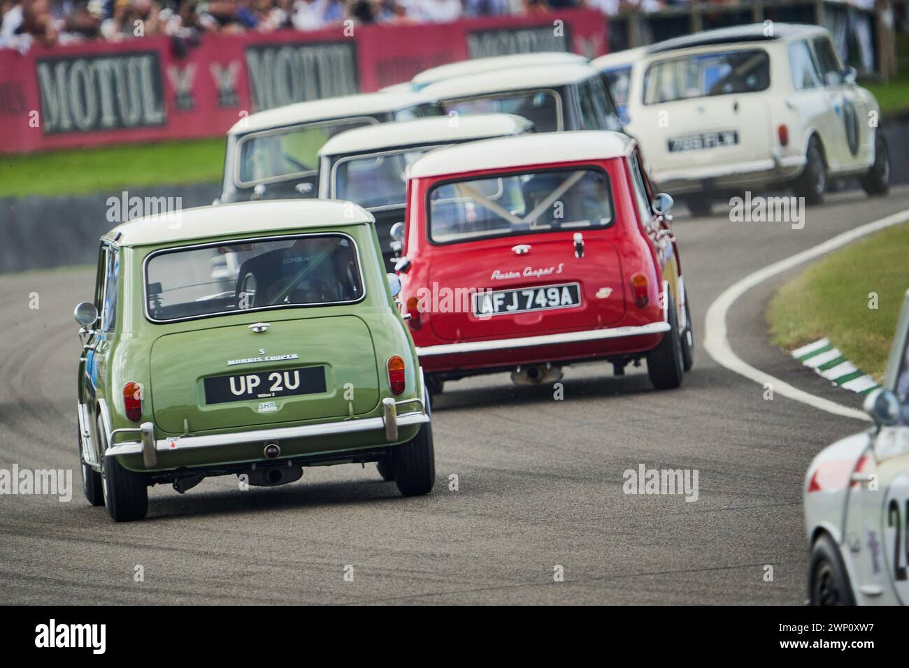 John Whitmore Mini Cooper S action, Goodwood Revival 2021 Stock Photo ...