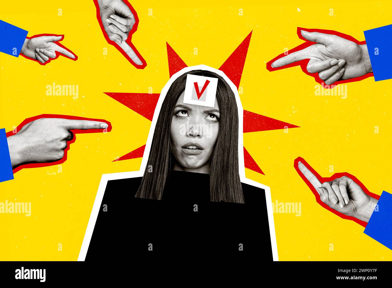 Composite trend artwork sketch image 3D photo collage of silhouette ...