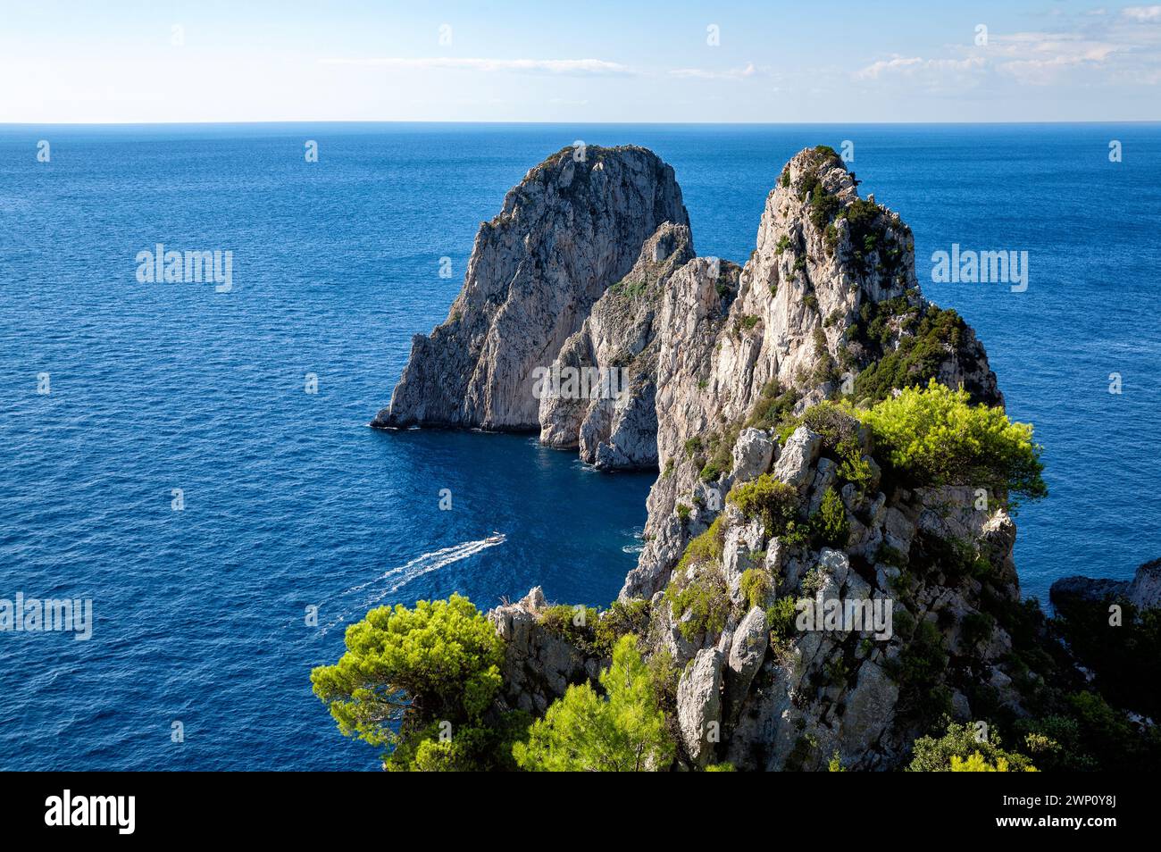 Rock formations Faraglioni, Island Capri, Gulf of Naples, Italy, Europe ...