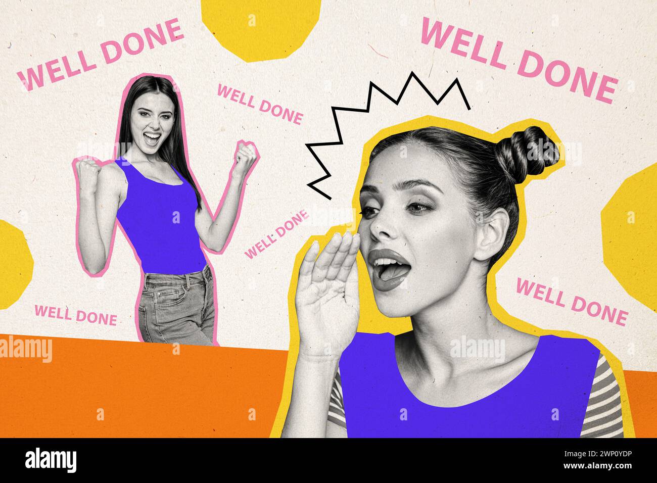 Composite sketch image trend artwork 3D photo collage of silhouette two ...