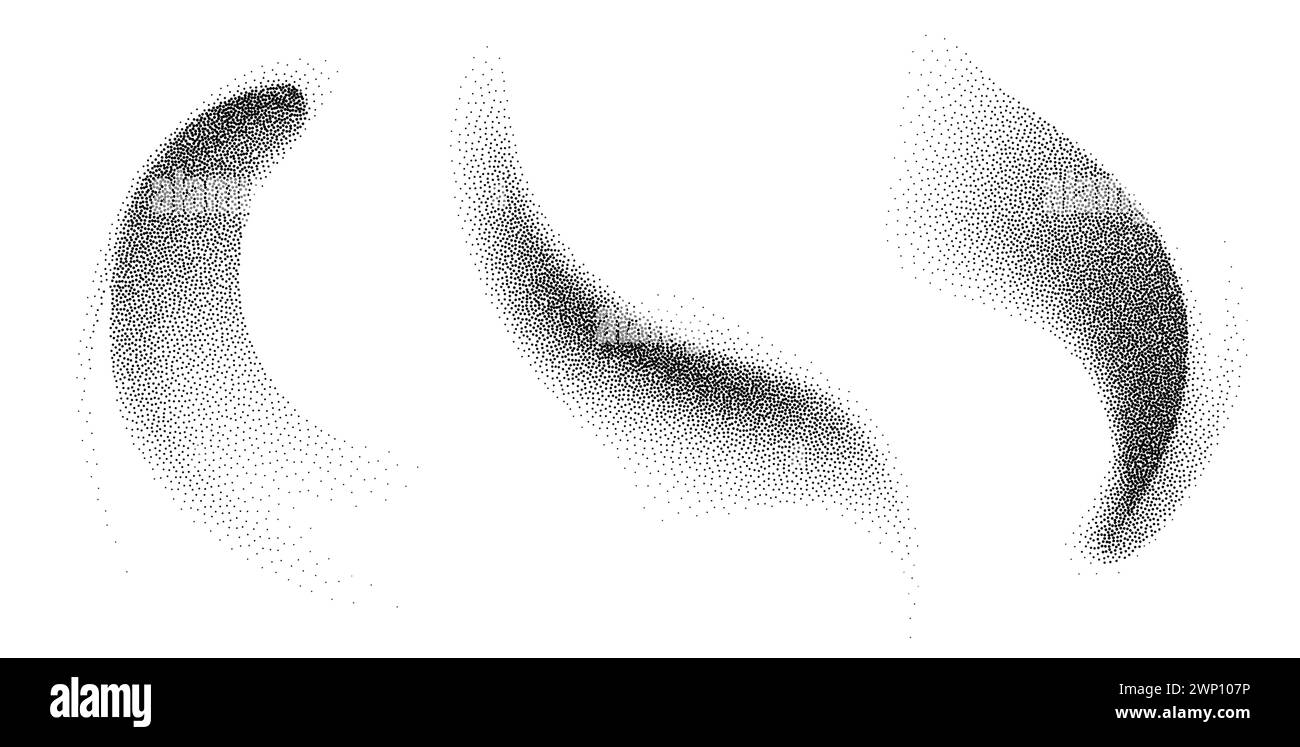 Dotwork abstract shapes, black grain texture, Abstract stipple sand ...