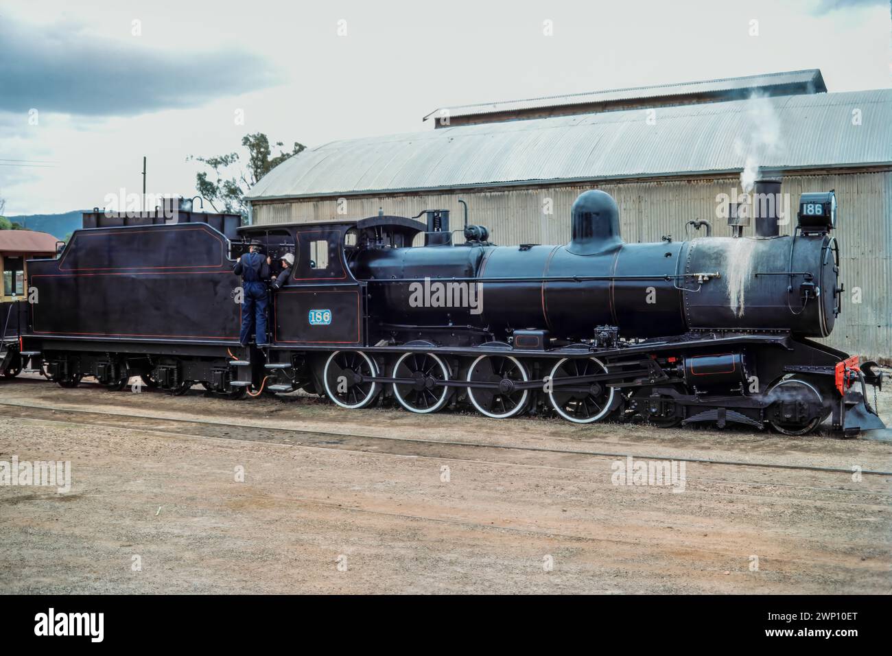 Pichi Richi Railway steam engine Australia 1984 Stock Photo - Alamy