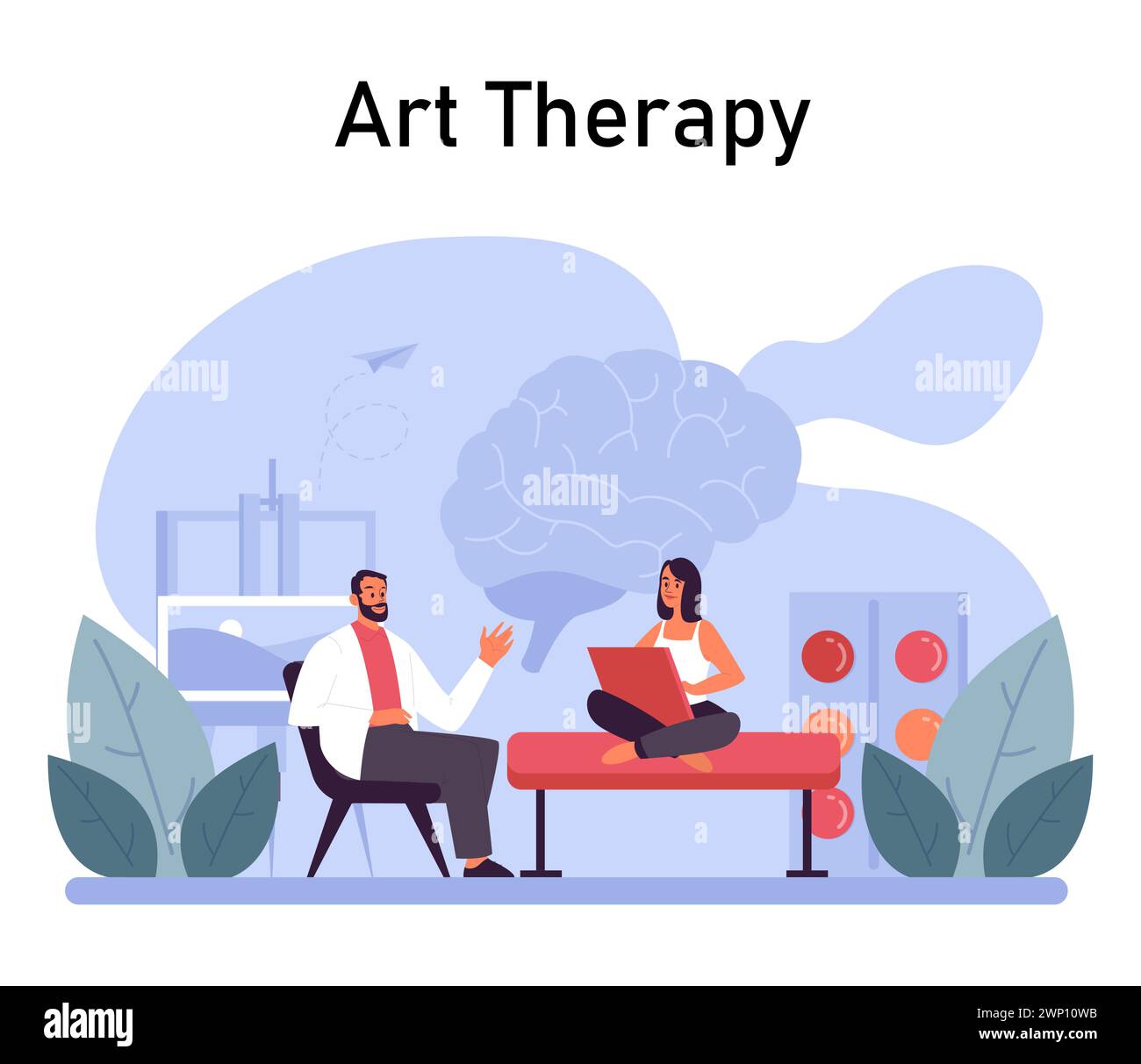 Psychotherapy. Psychiatrist consulting a patient on mental health ...