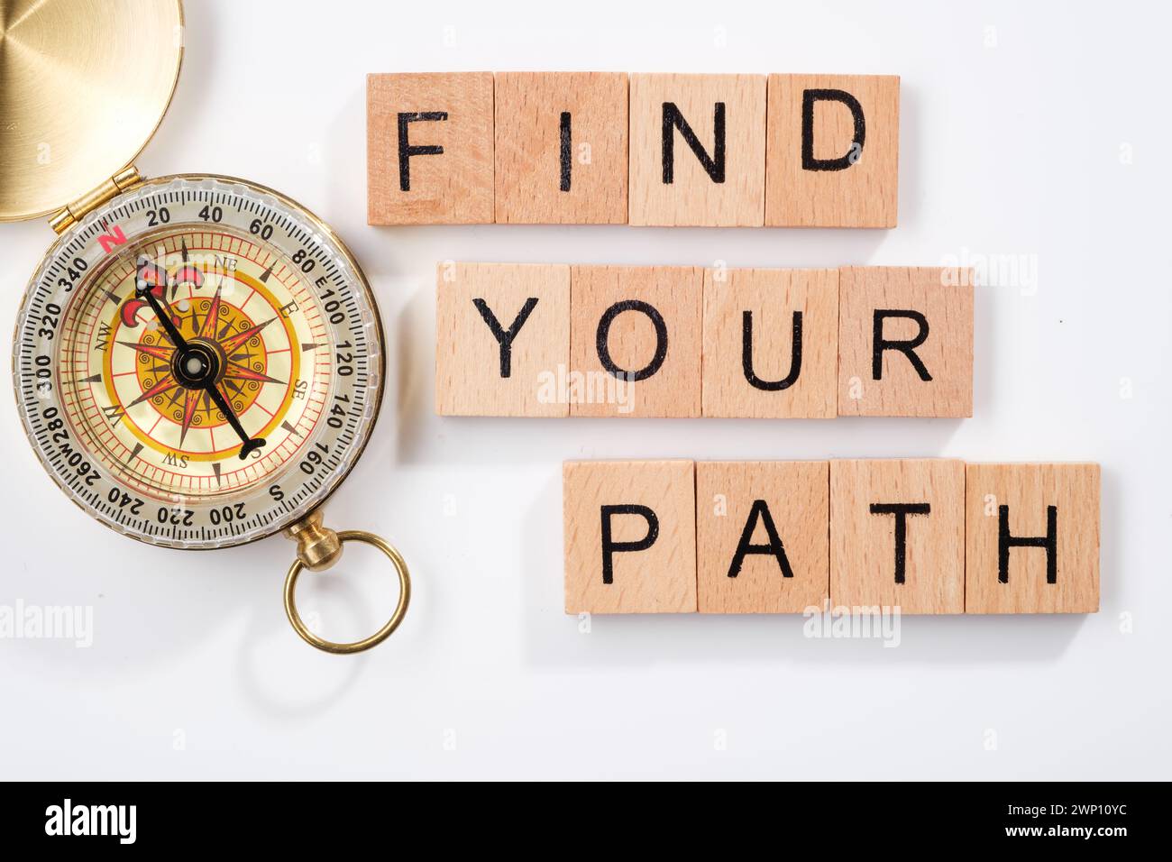 Find your way with compass Stock Photo - Alamy
