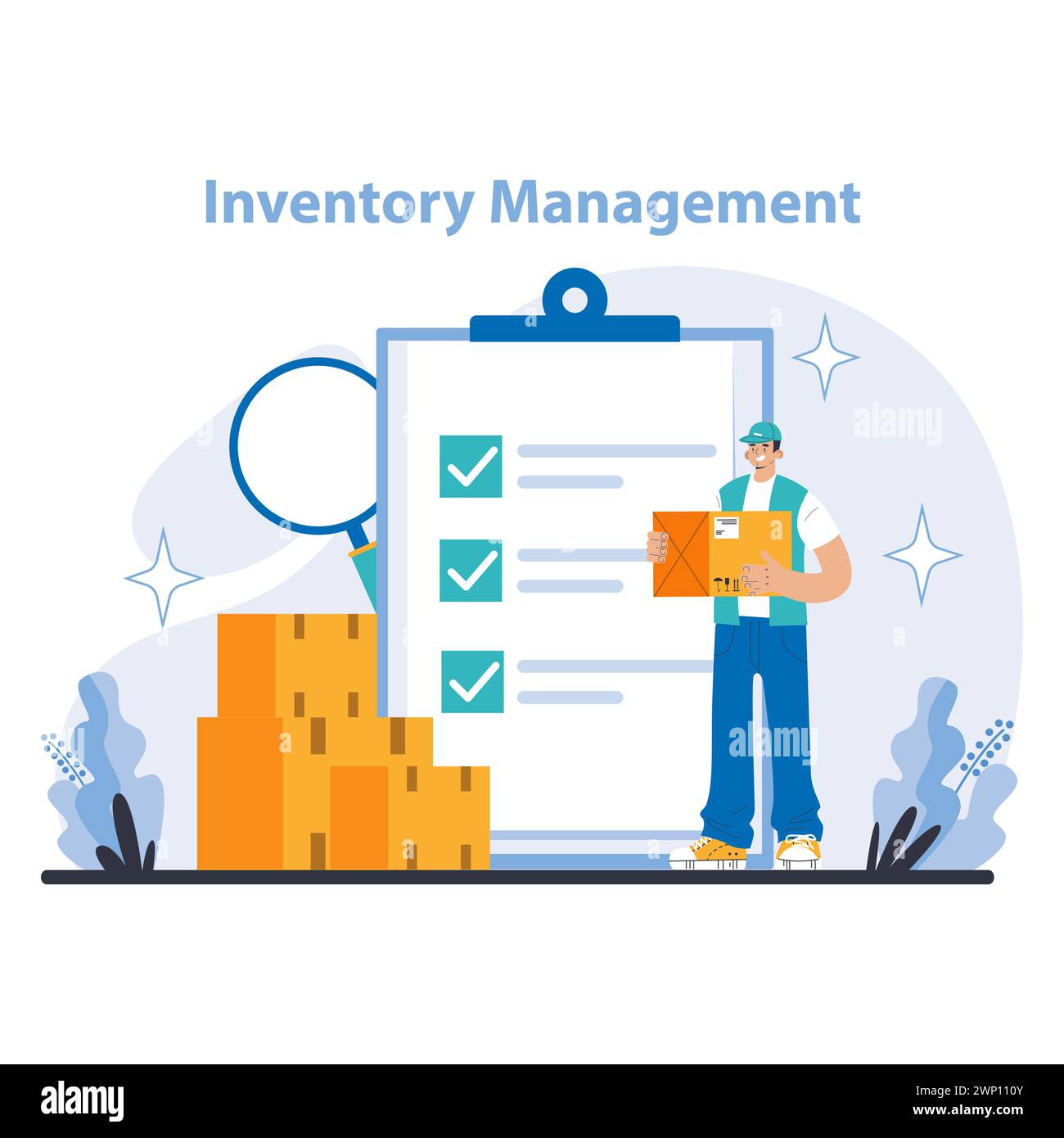Inventory management concept. Illustrating meticulous inventory ...
