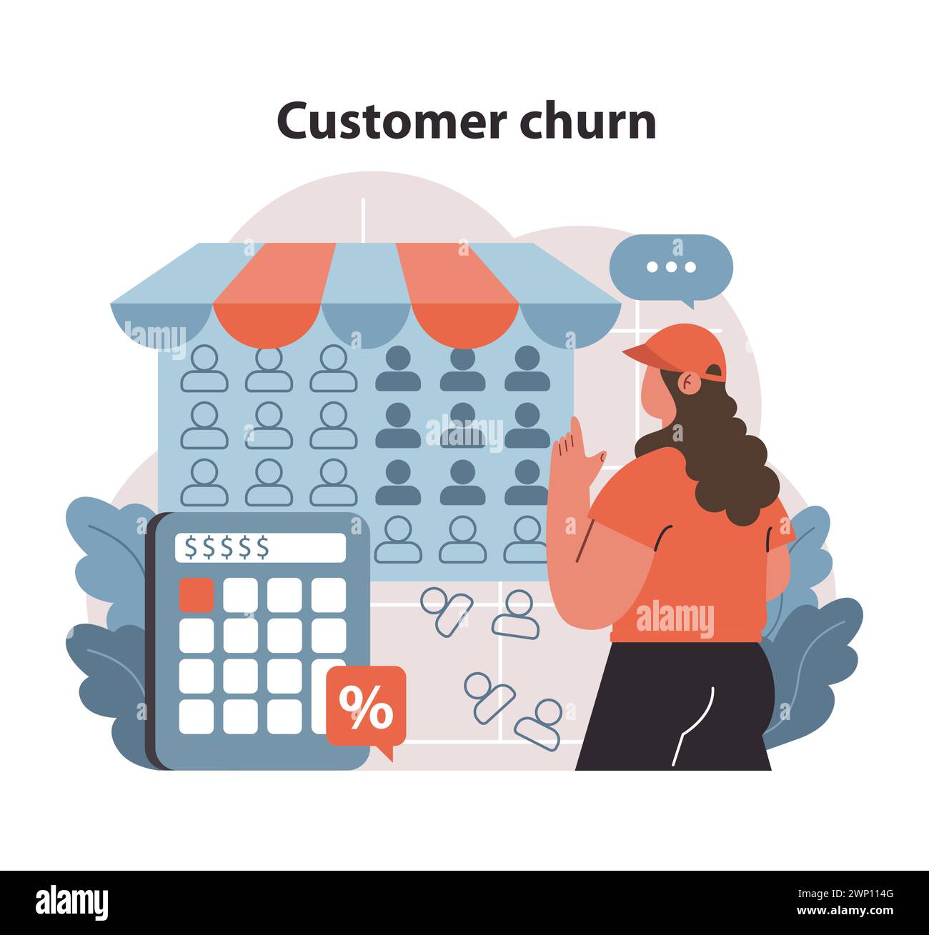 Customer dwindling Stock Vector Images - Alamy