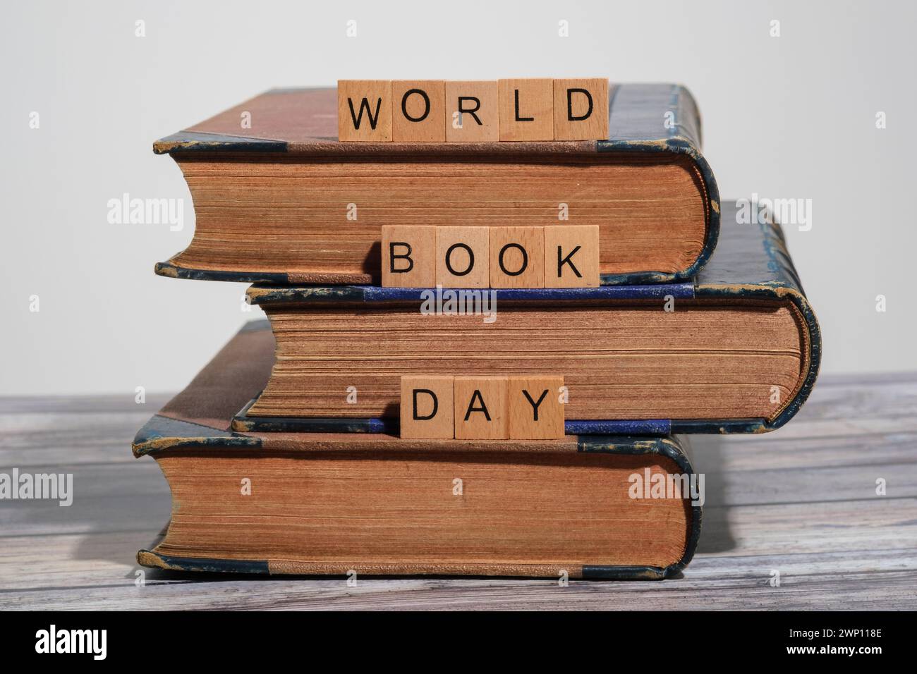 World Book Day with old books Stock Photo - Alamy