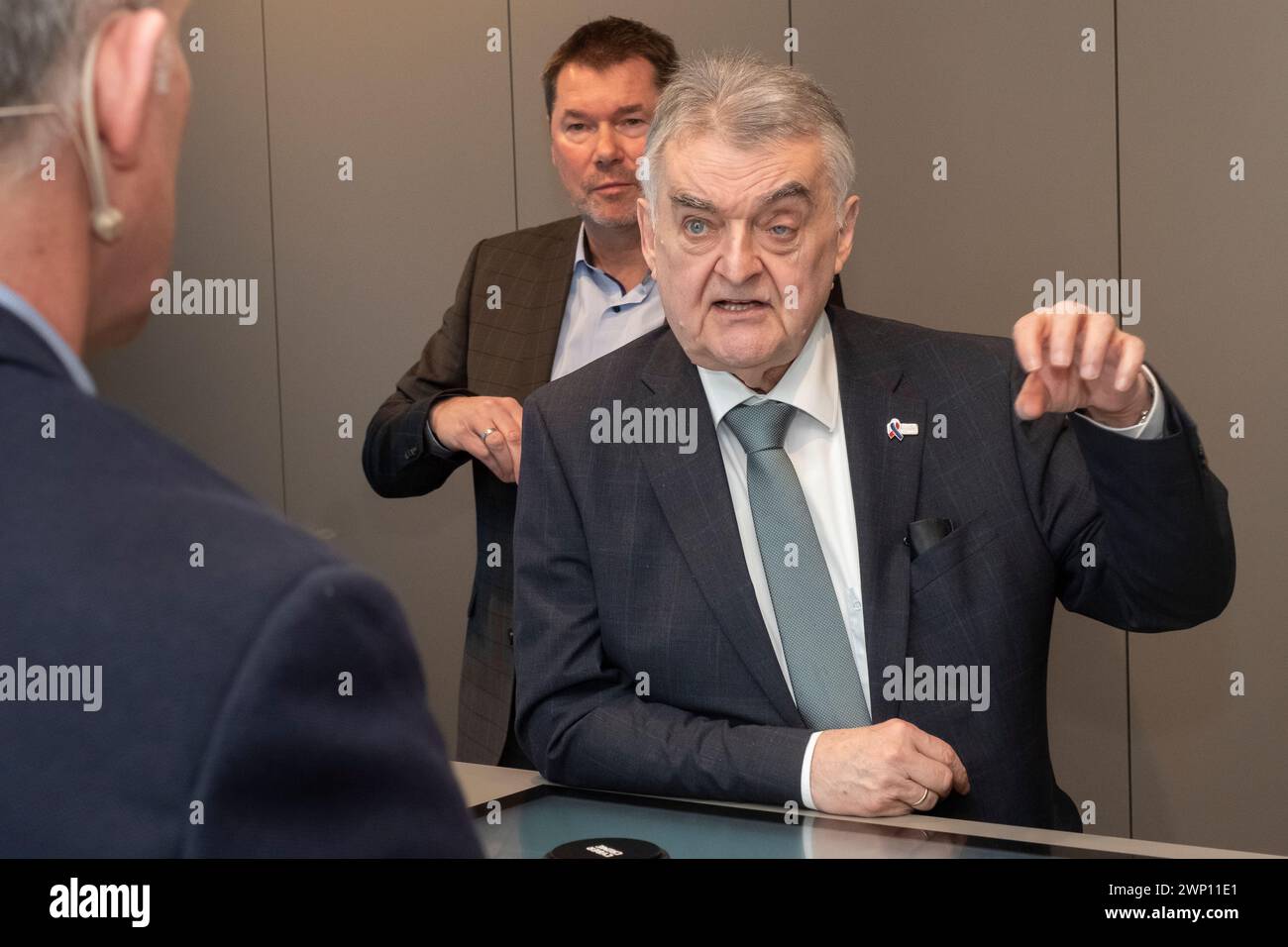 Herbert Reul, Minister of the Interior of North Rhine-Westphalia, at ...