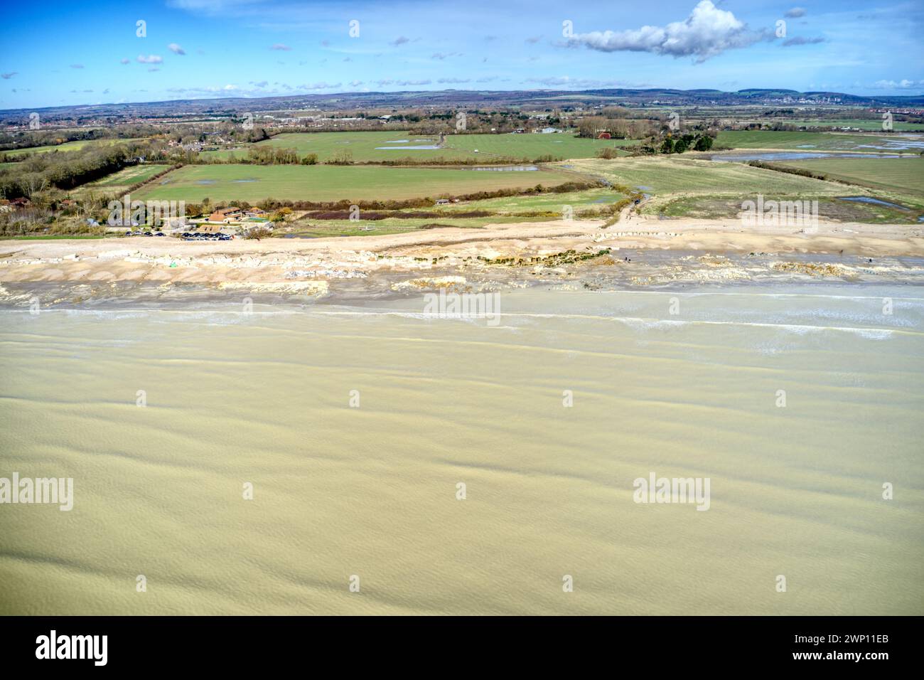 Atherington and Climping beach in West Sussex and the damaged sea ...