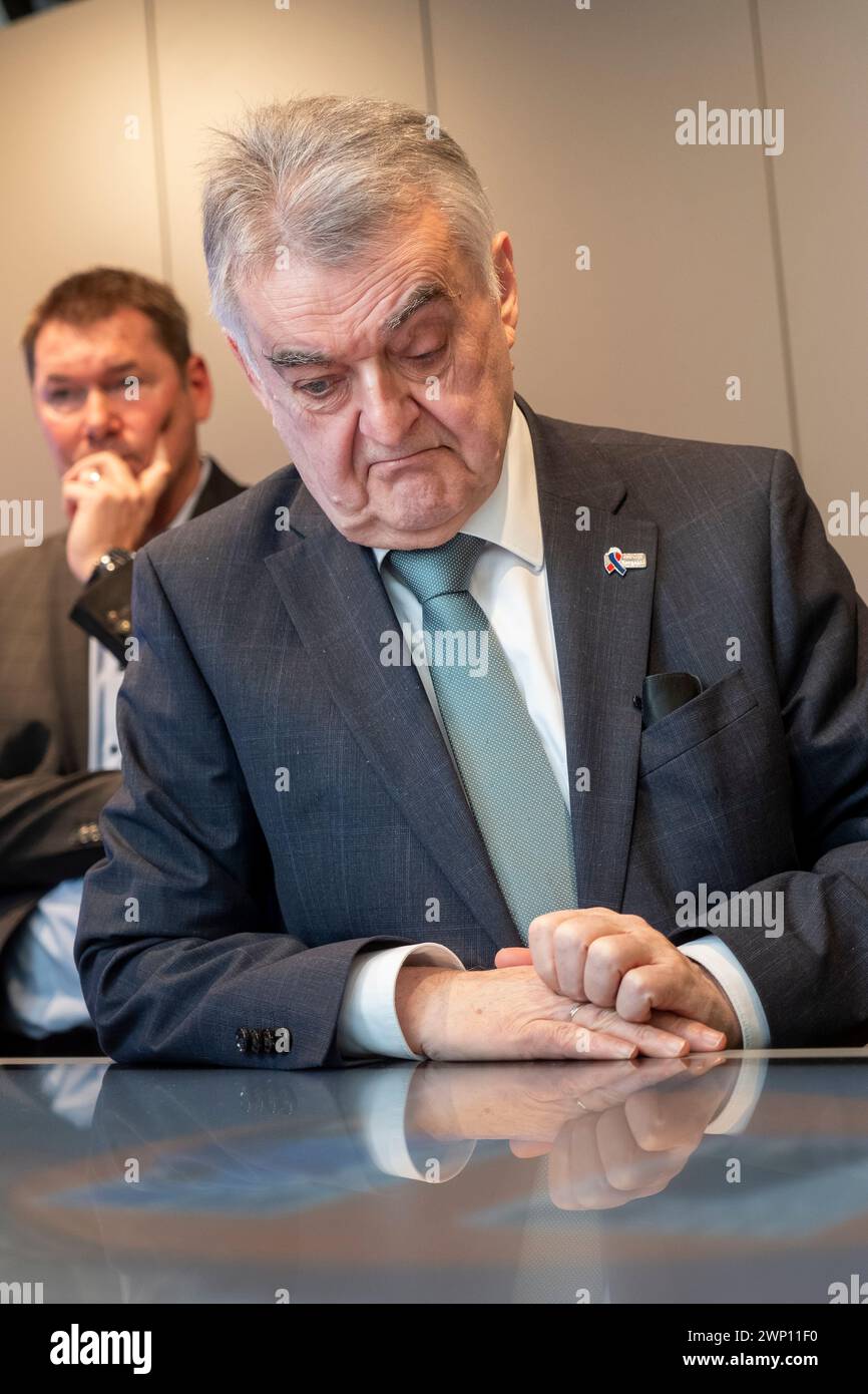 Herbert Reul, Minister of the Interior of North Rhine-Westphalia, at ...
