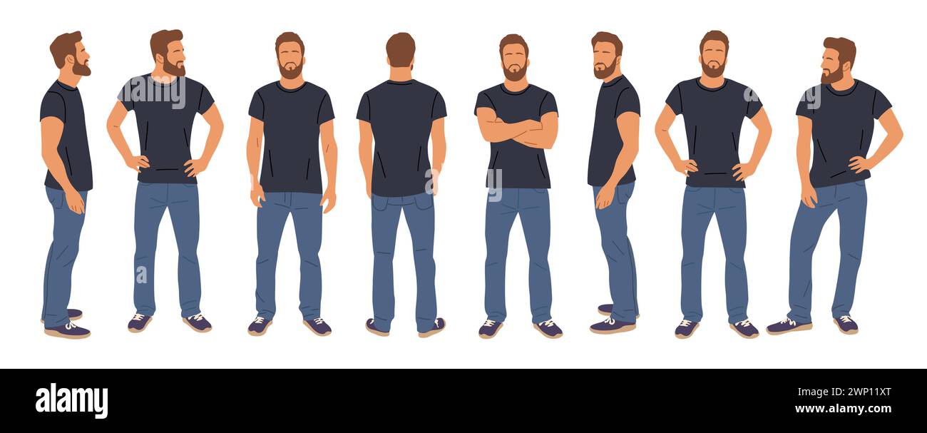 Standing in different poses hi-res stock photography and images - Alamy