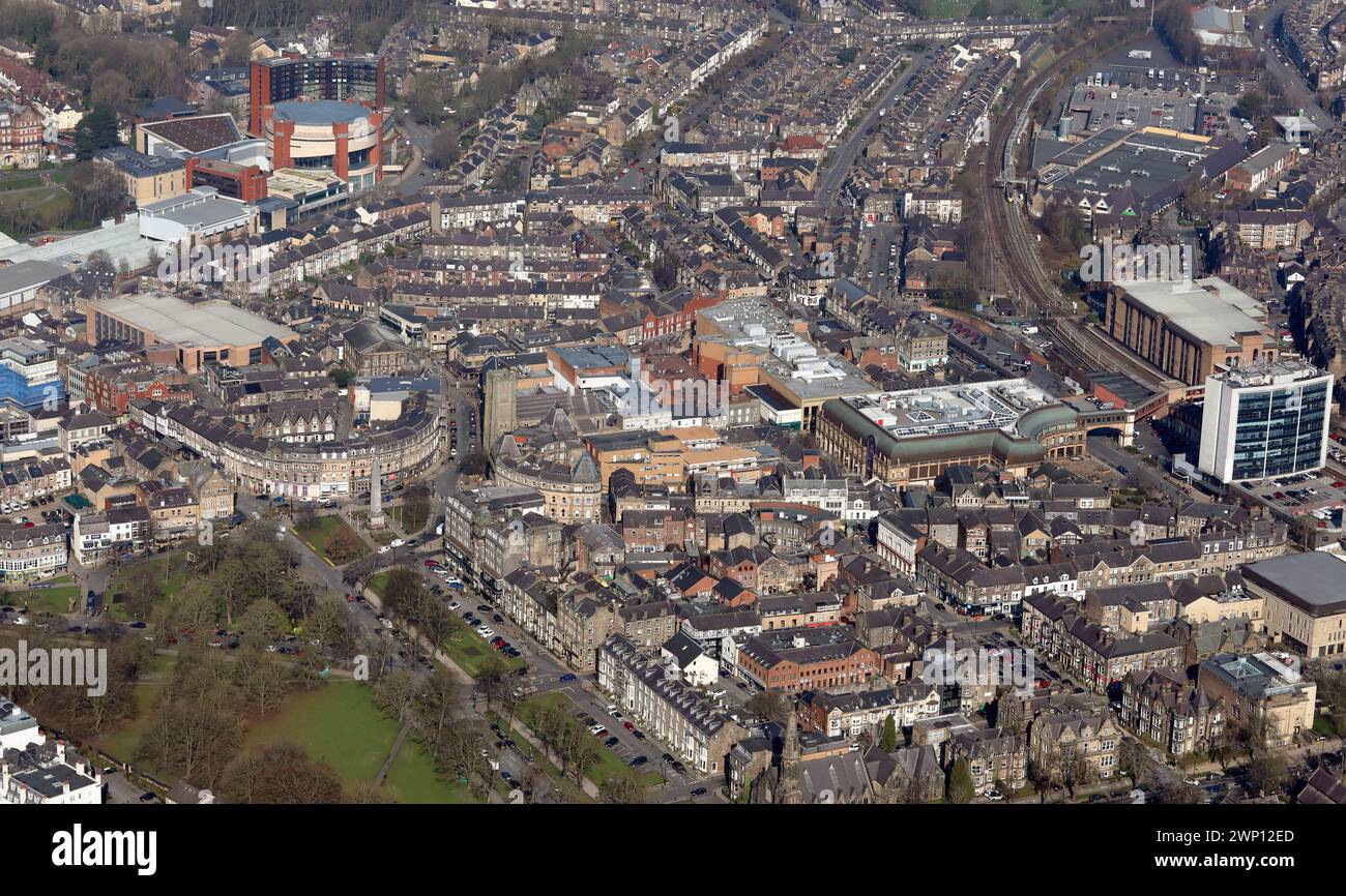 aerial view of Harrogate town centre, North Yorkshire Stock Photo - Alamy