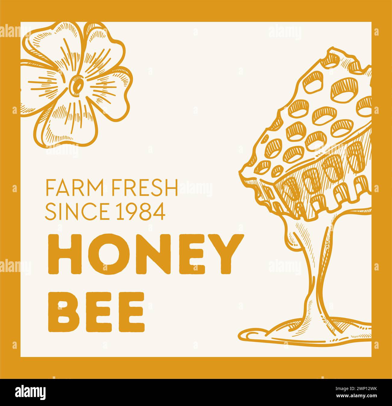 Farm Fresh Honey Bee Badge Stock Vector Image & Art - Alamy