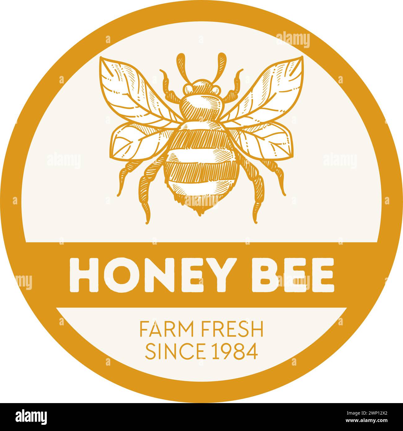 Classic Beehive Honey Seal Stock Vector Image & Art - Alamy