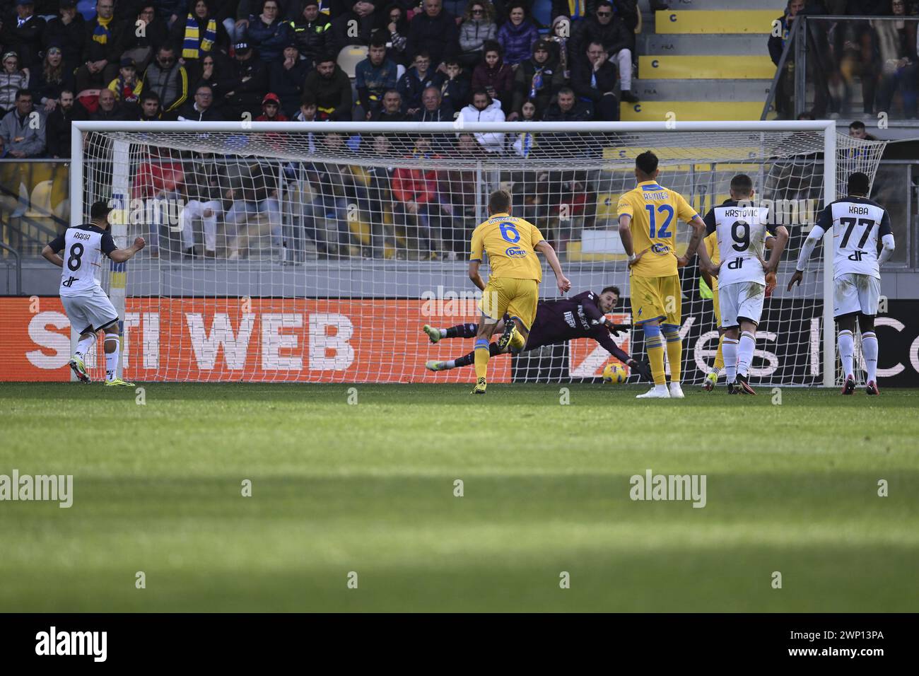 Frosinone, Italy. 03rd Mar, 2024. Hamza Rafia of U.S. Lecce during the ...