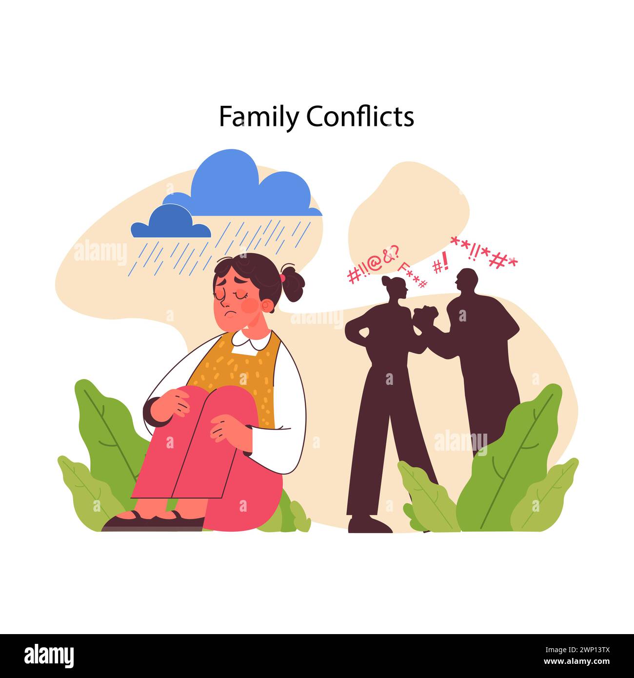 Family separation illustration hi-res stock photography and images - Alamy