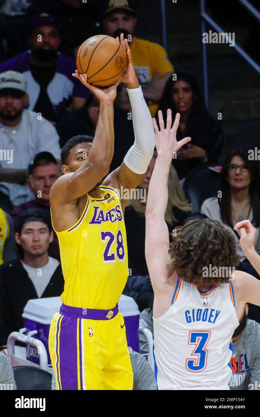 Los Angeles, United States. 04th Mar, 2024. Los Angeles Lakers' Rui ...