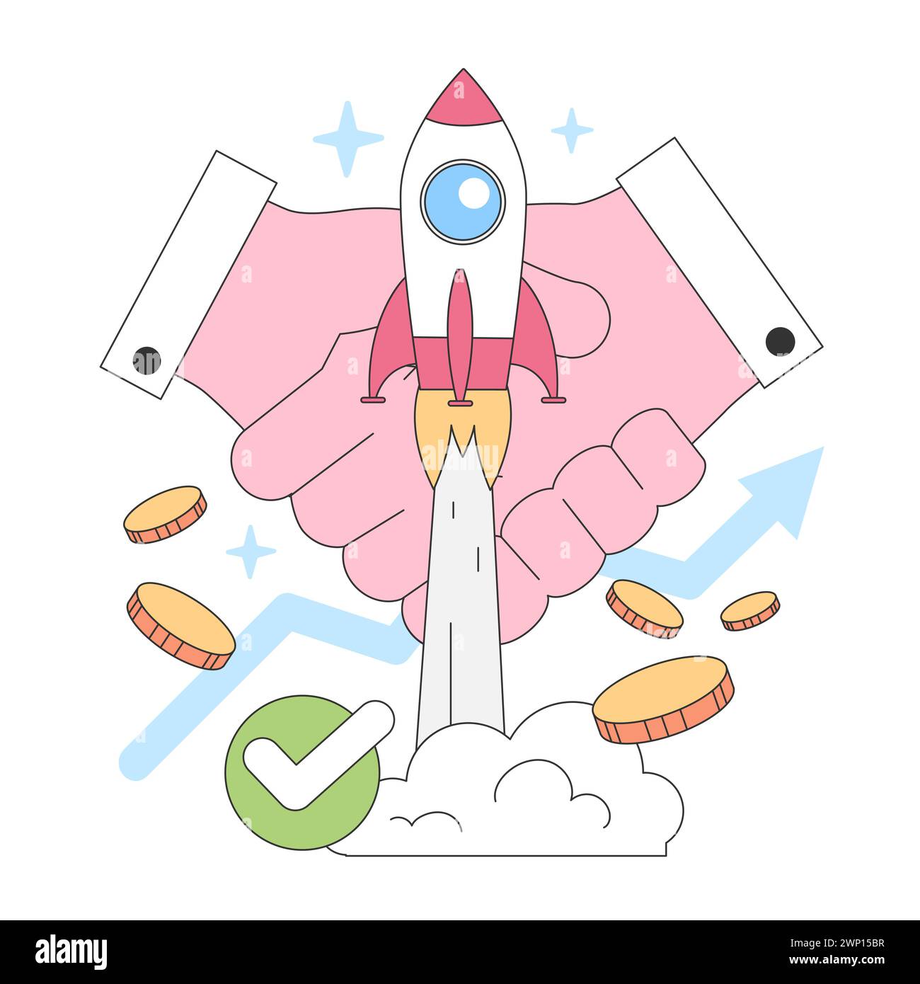 Skyrocket chart hi-res stock photography and images - Alamy