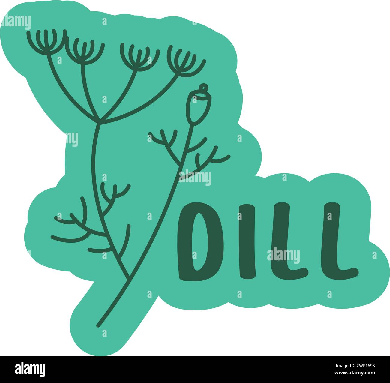 Simplistic Dill Herb Illustration vector Stock Vector Image & Art - Alamy