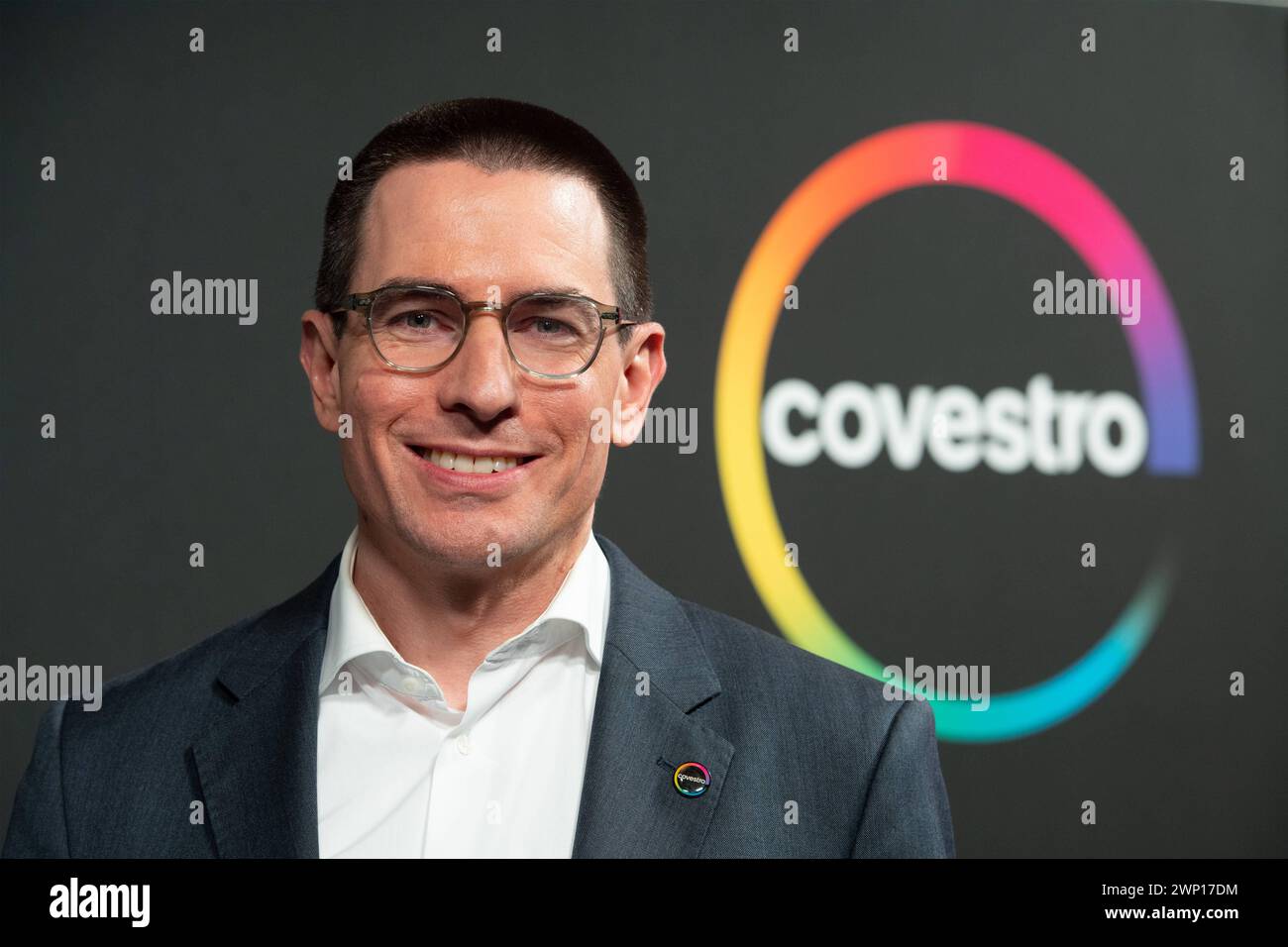 Christian BAIER, Finanzvorstand, CFO, Bilanzpressekonferenz der COVESTRO AG in Leverkusen am 29. ...