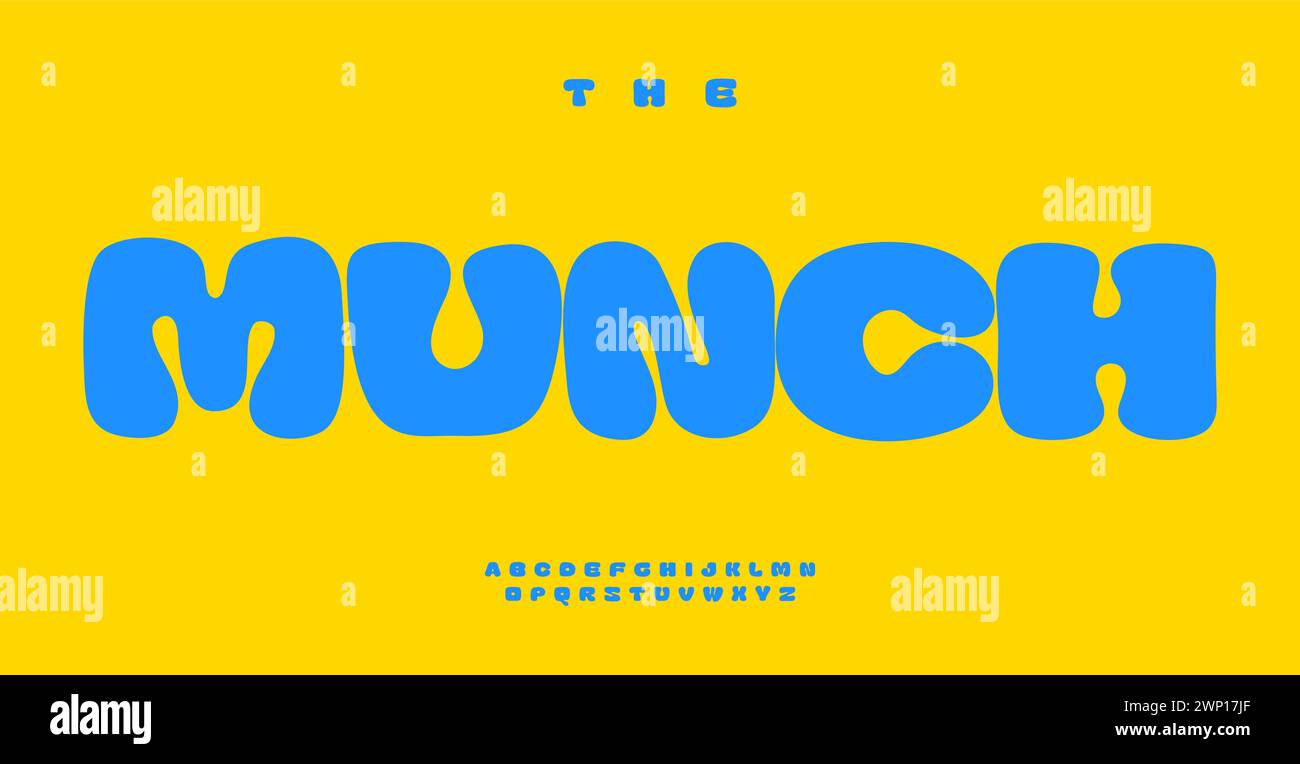 Cartoon bubble alphabet, fat graffiti letters, juicy fun font for ...