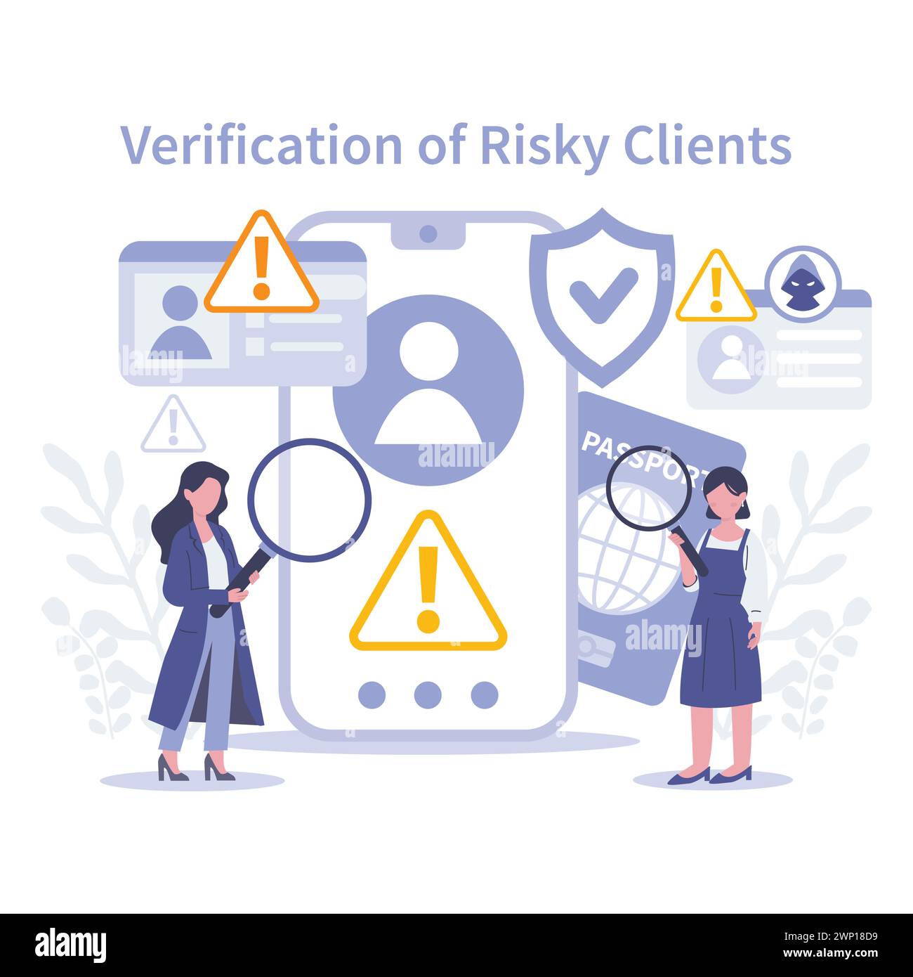 KYC concept. Verification of Risky Clients. Strategic examination of ...