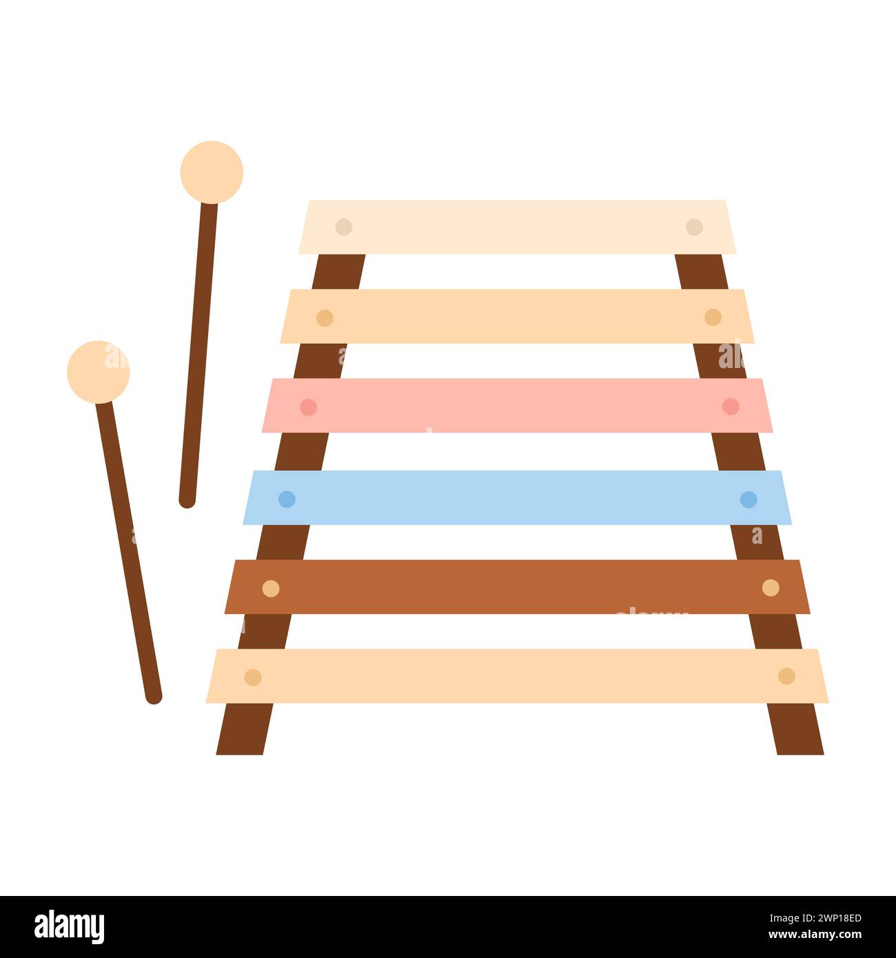 Wooden colorful xylophone toy. Wooden musical instrument for kids ...