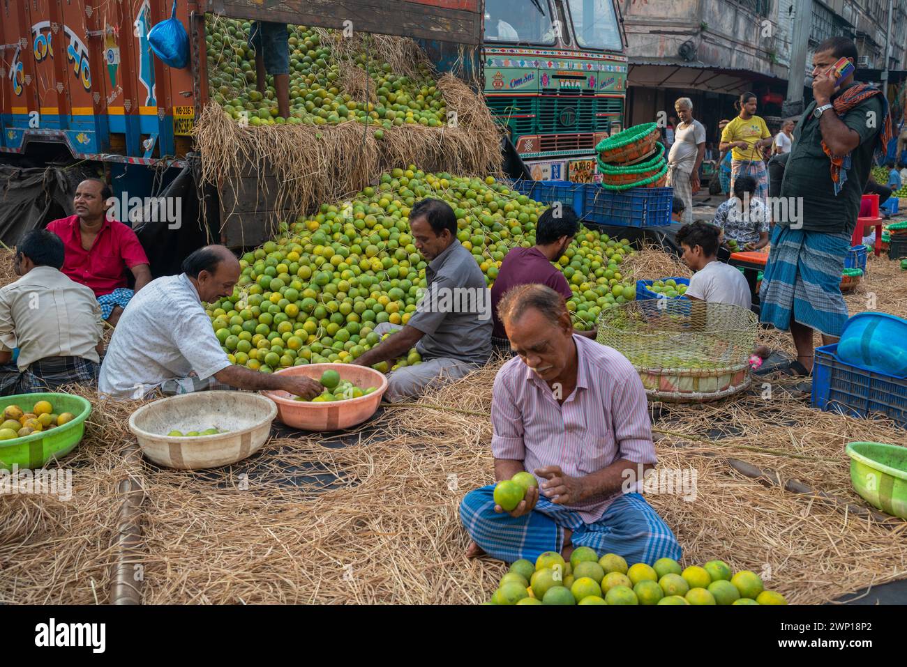 Kolkata fruit market Stock Photo - Alamy
