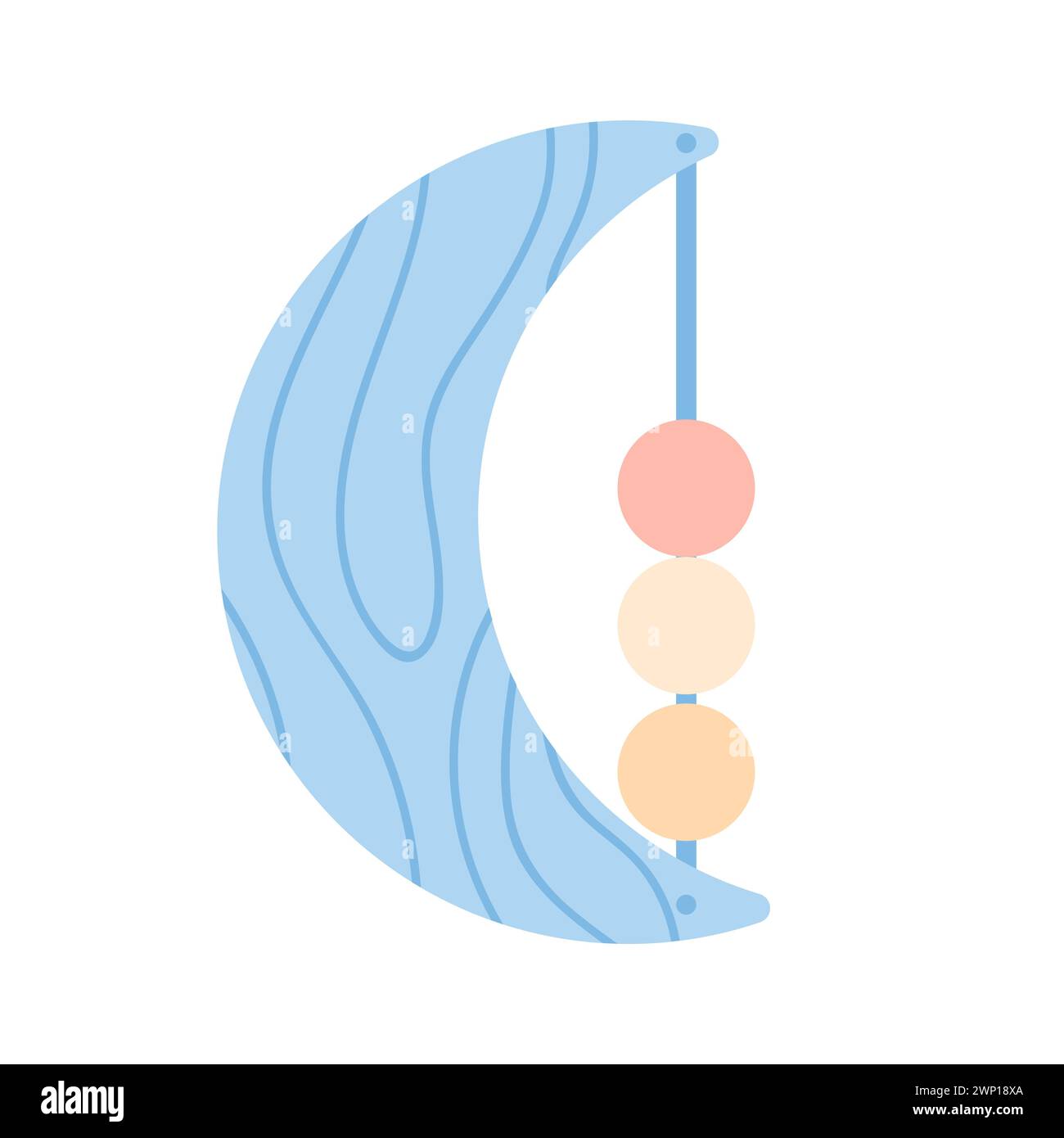 Wooden moon toy. Children entertainment games, toddler toys cartoon ...