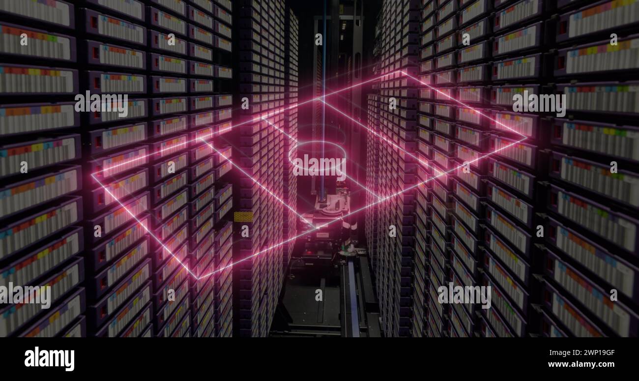 Image of digital stadium over server room Stock Photo - Alamy
