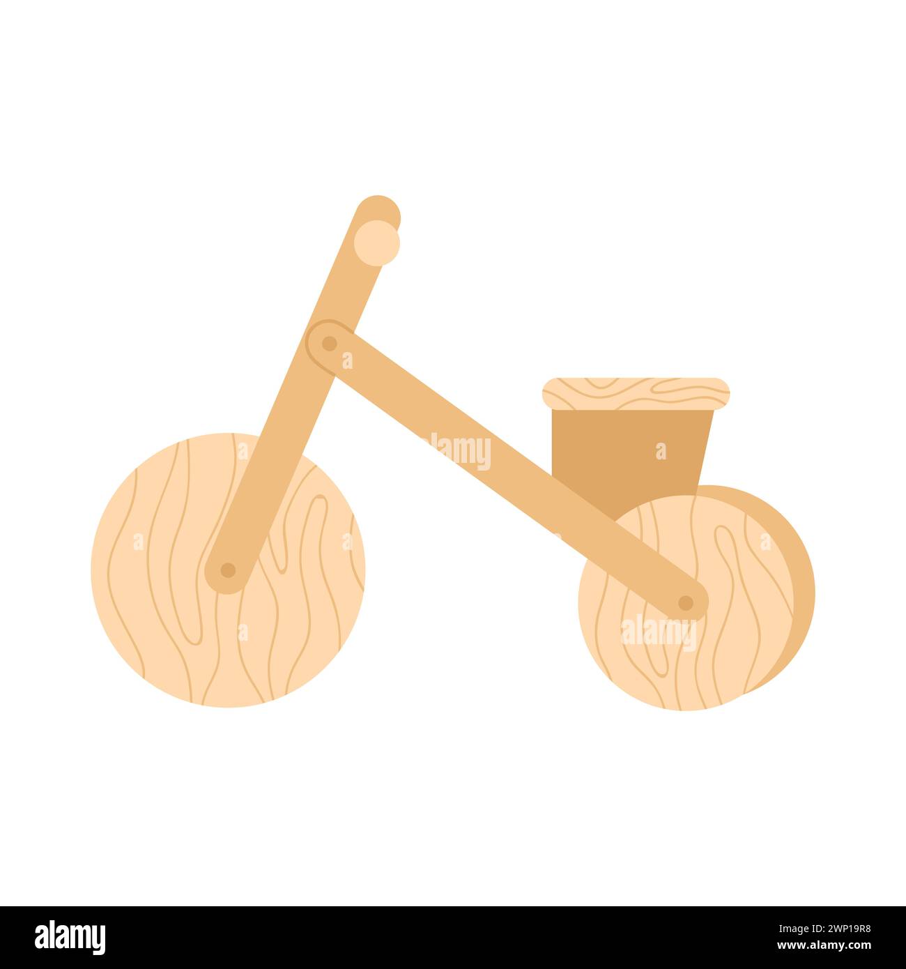 Wooden bicycle toy. Retro traditional wooden toys, kids entertainment ...