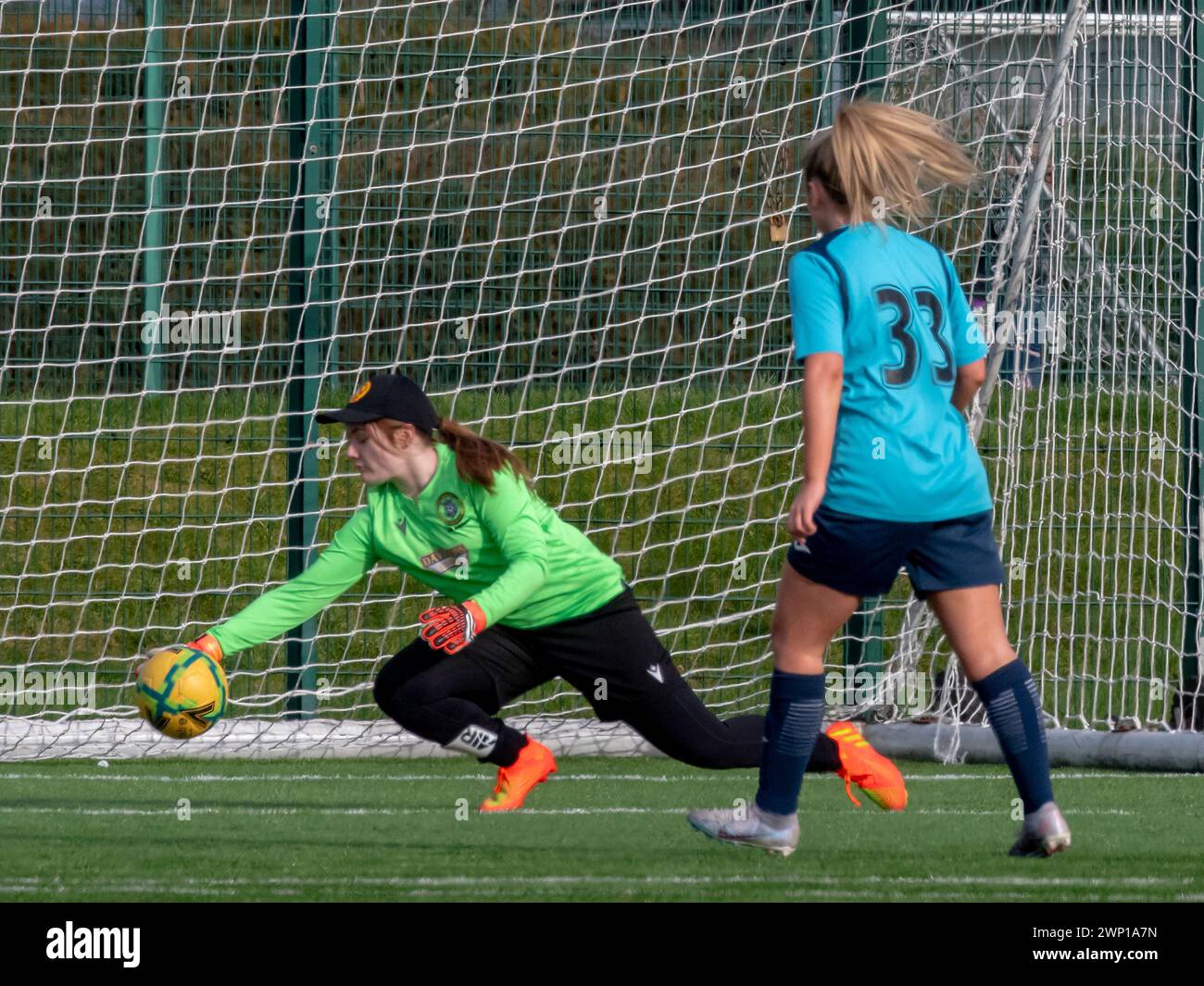 Glasgow, Scotland, UK. February 25th 2024: Rossvale girls U16s playing ...