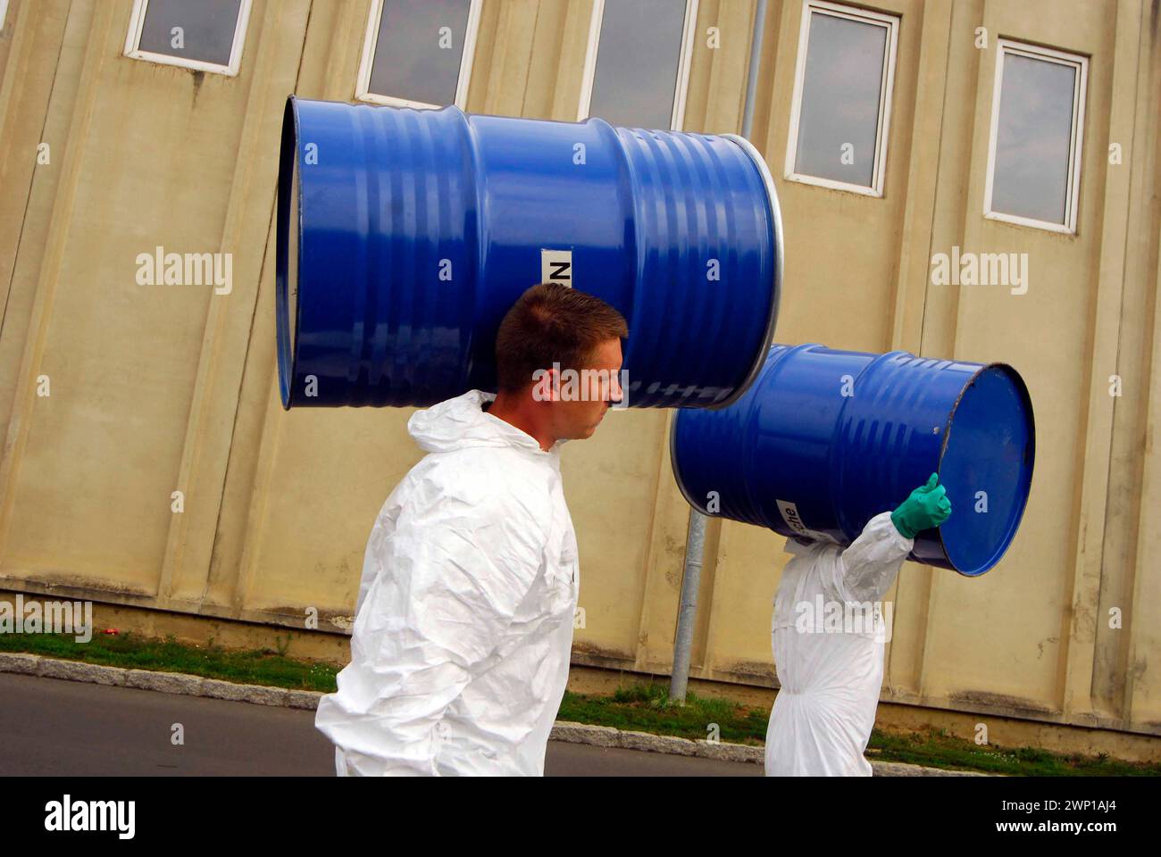 barrel used in the chemical industry filled with chemical and hazardous ...