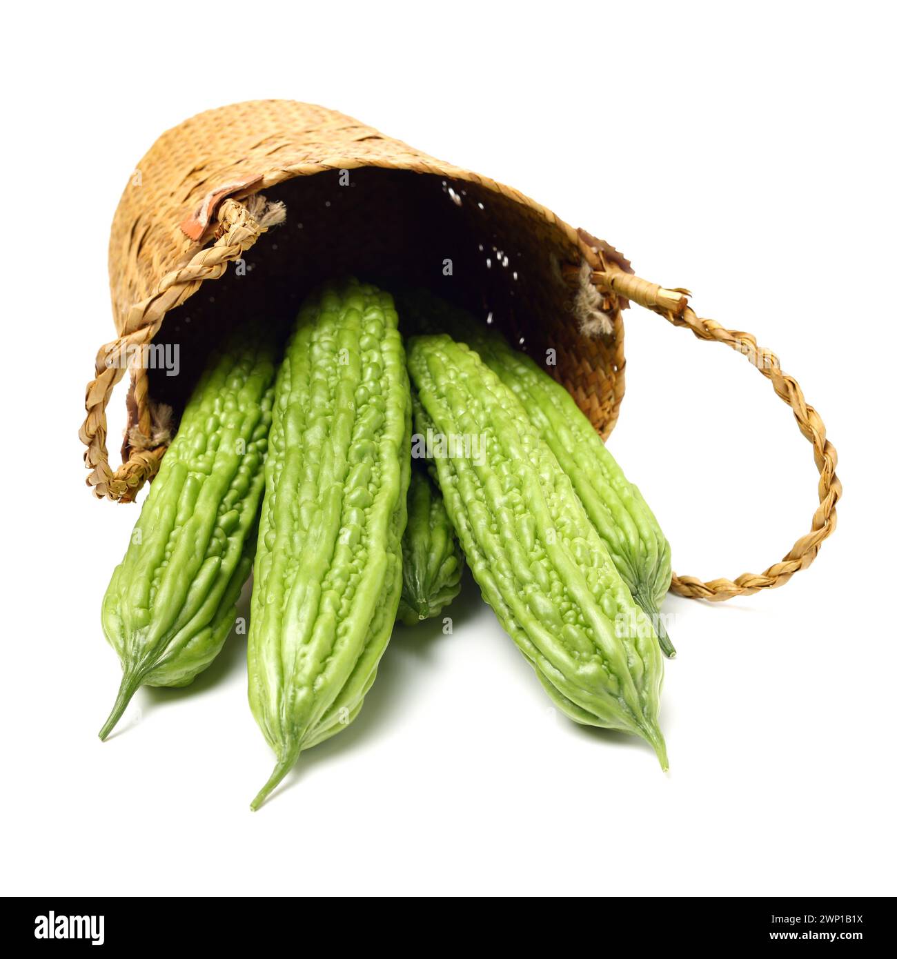 Bitter melon , Bitter gourd on white background Stock Photo - Alamy