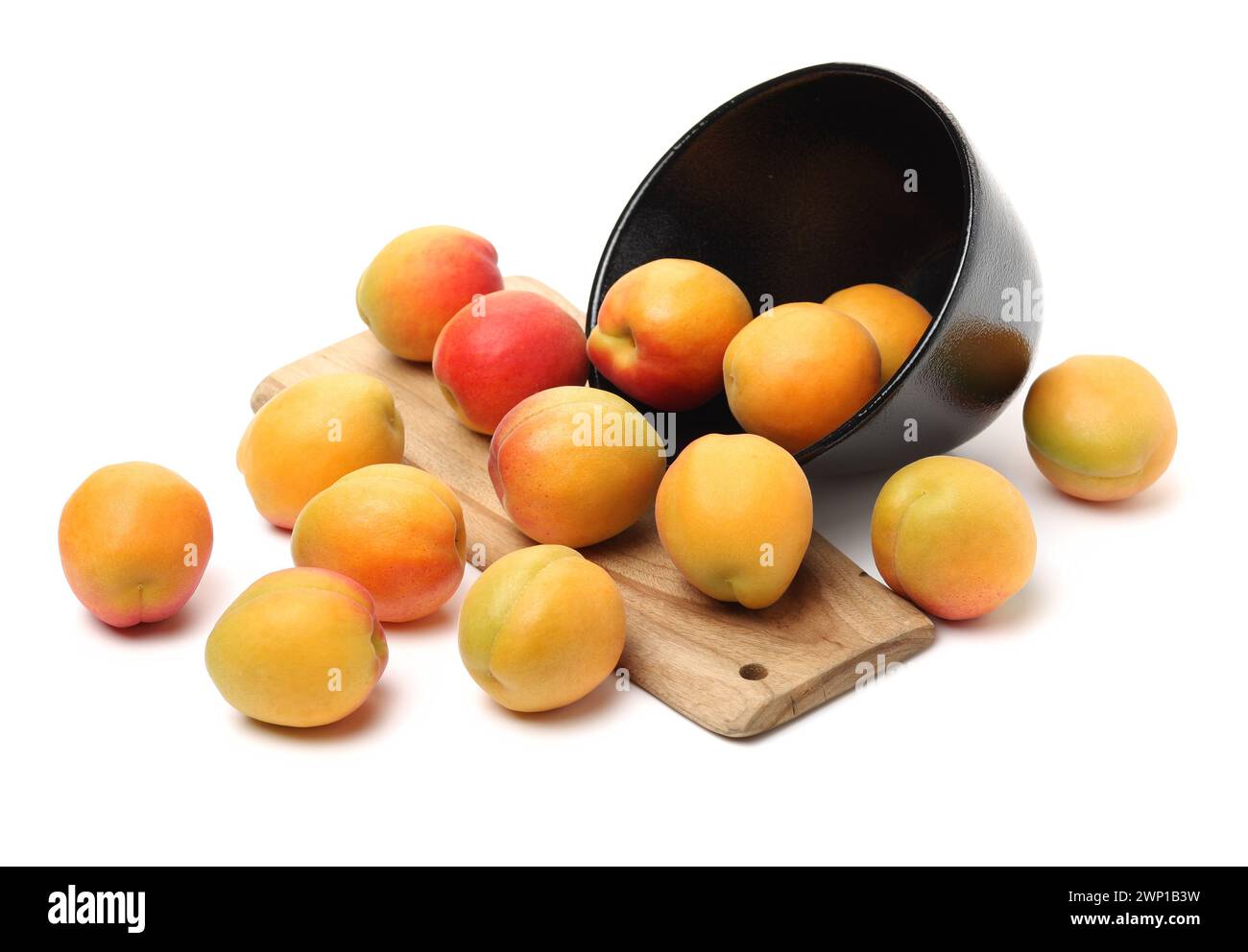 Fresh cut apricot fruits isolated on white background, with clipping ...