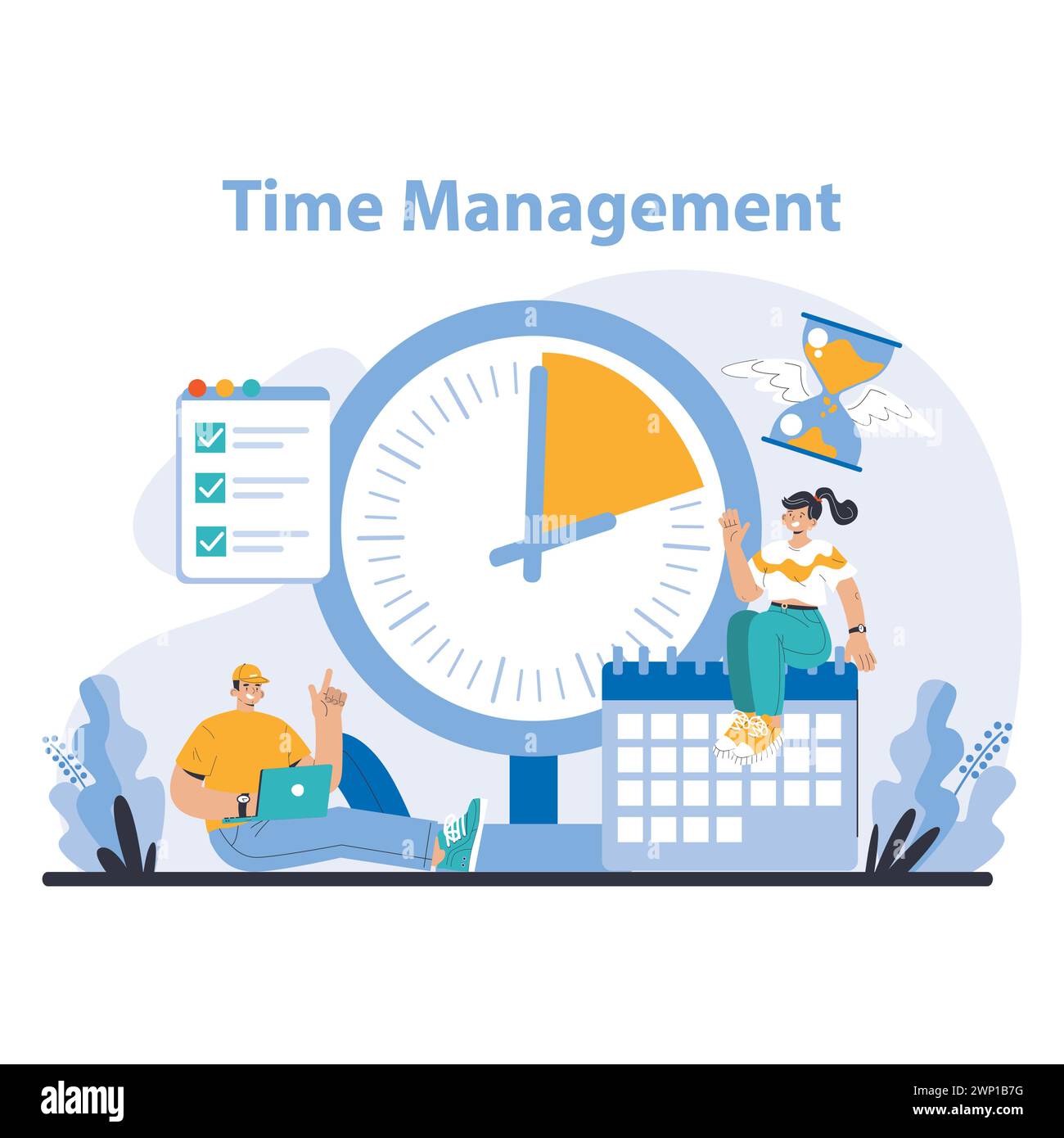 Time Management concept. Effective scheduling and checklist adherence ... Time Management concept. Effective scheduling and checklist adherence ...