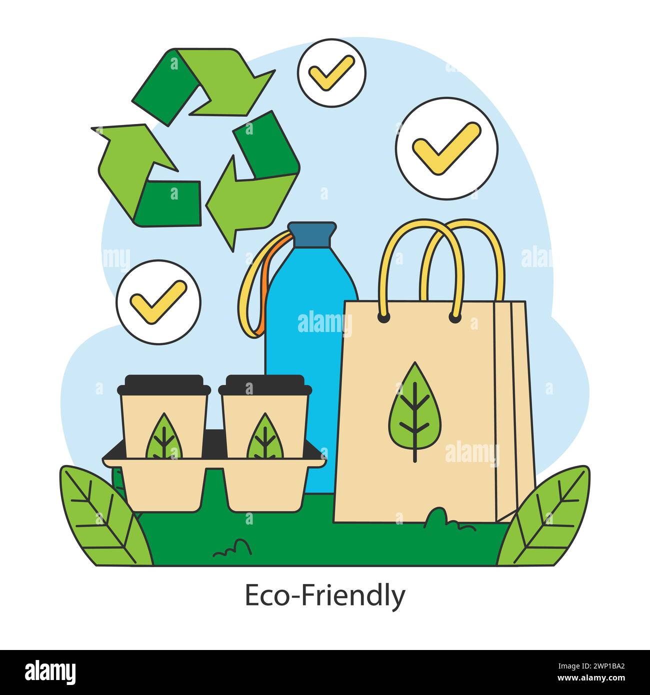 Eco-Friendly concept. Showcases sustainable consumer choices with ... Eco-Friendly concept. Showcases sustainable consumer choices with ...