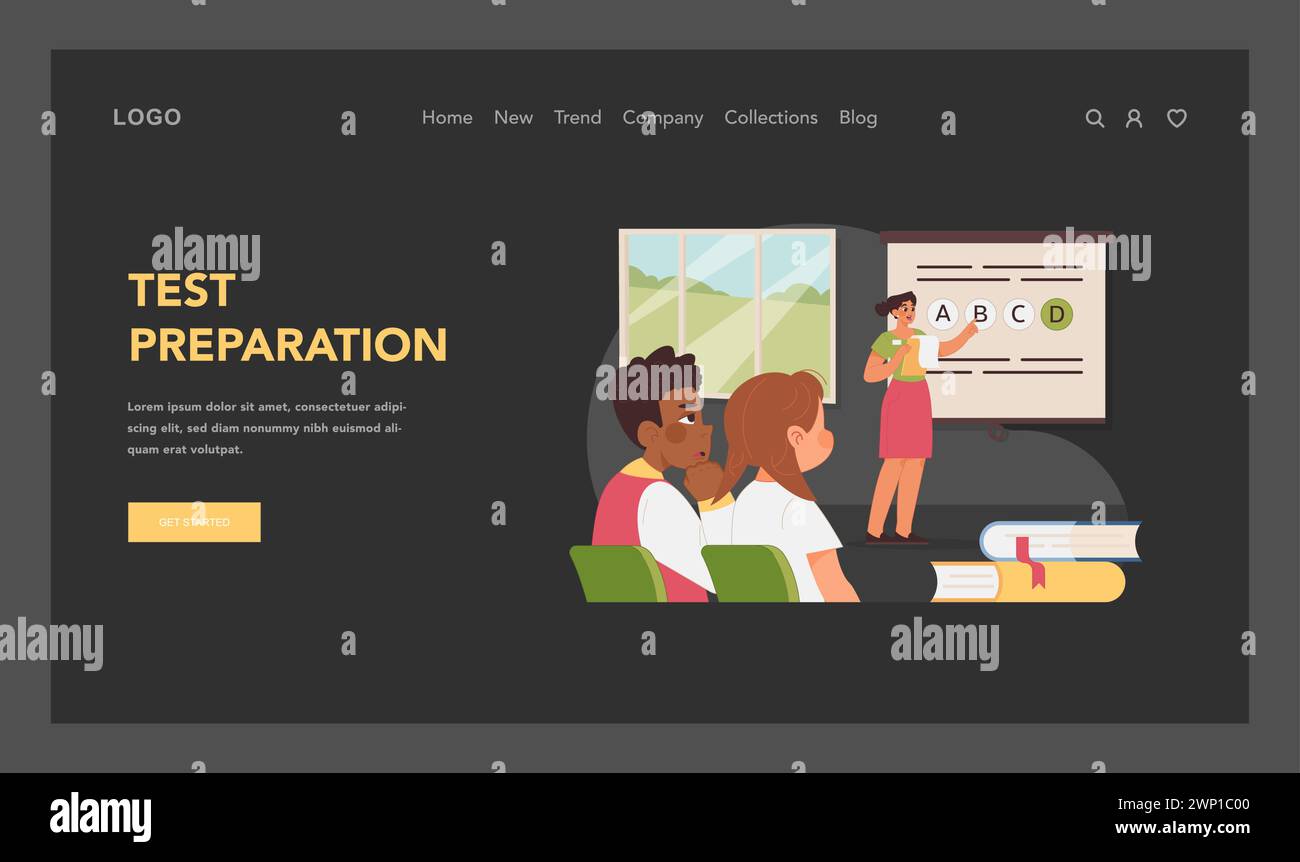 Exam classroom test multiple choice Stock Vector Images - Alamy