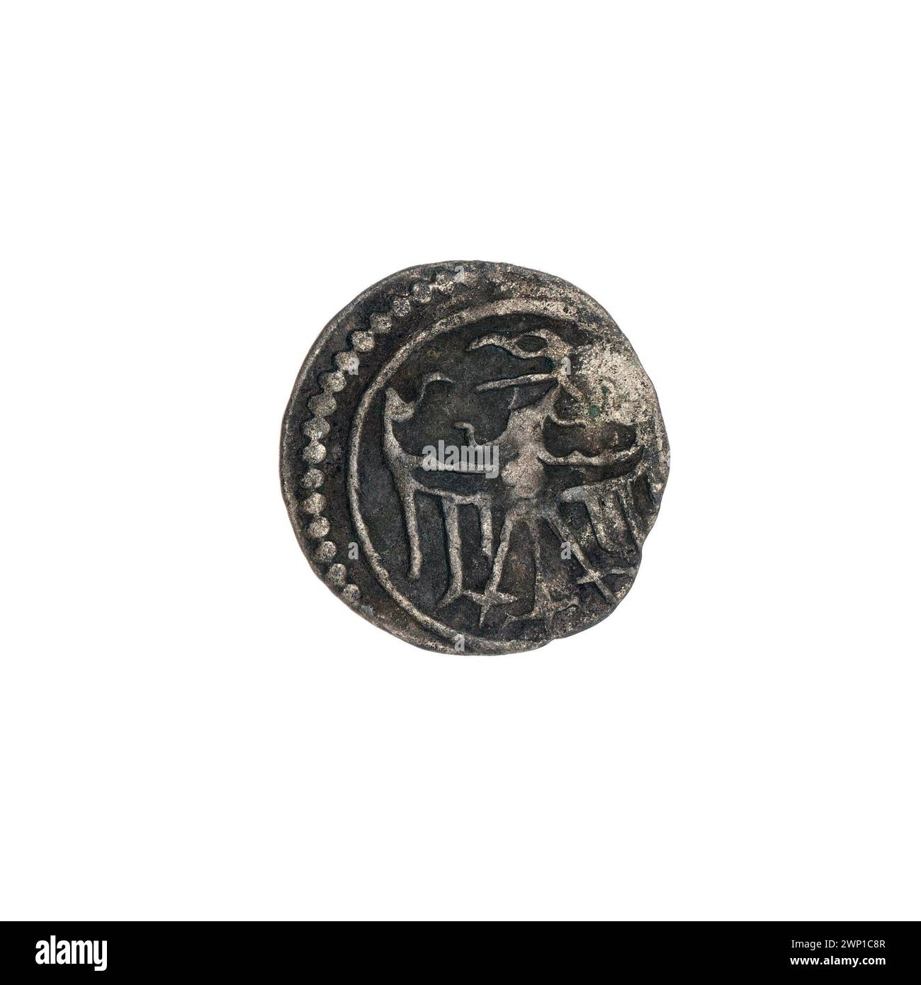 15th-century heller coin depicting Saint Peter holding keys, Silesian ...